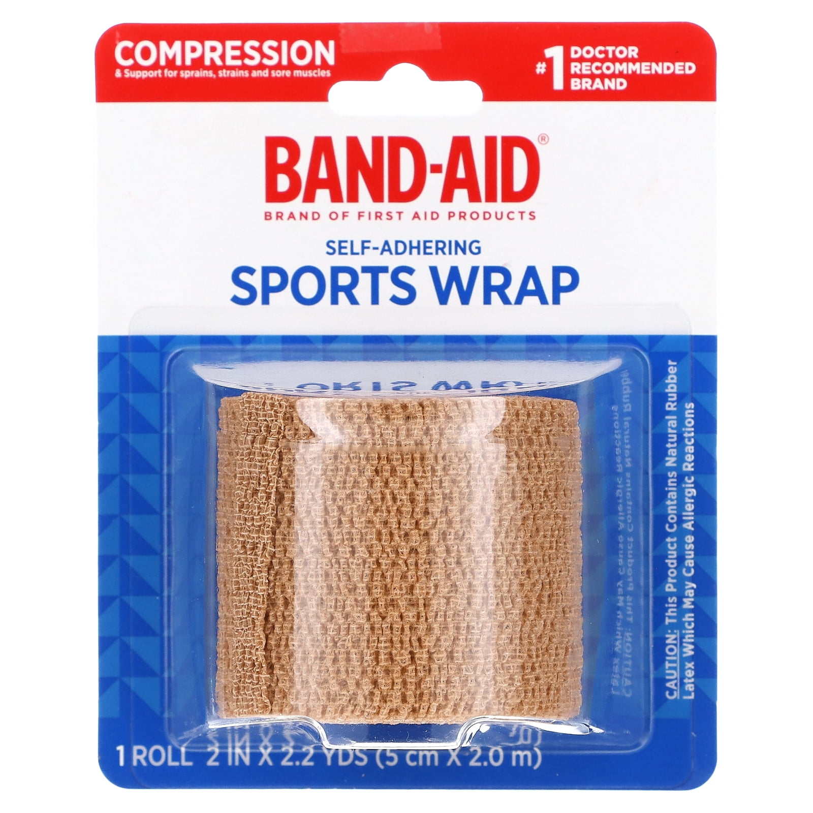 Johnson and Johnson Band-Aid, Self Adhering Sports Wrap, 1 Roll HSA/FSA ...