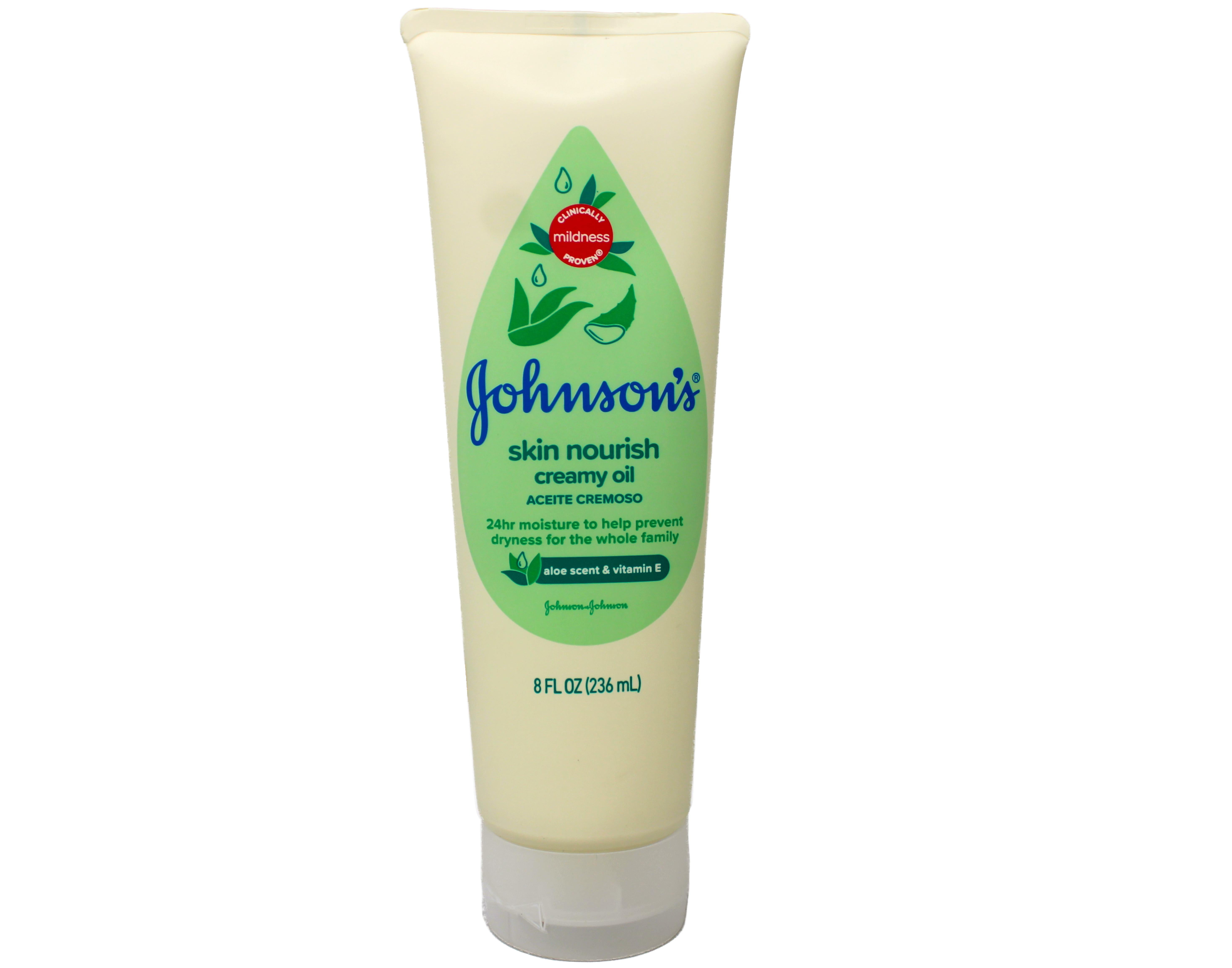 Johnson's Baby Creamy Oil, Aloe and Vitamin E, 8 Ounce - Walmart.com