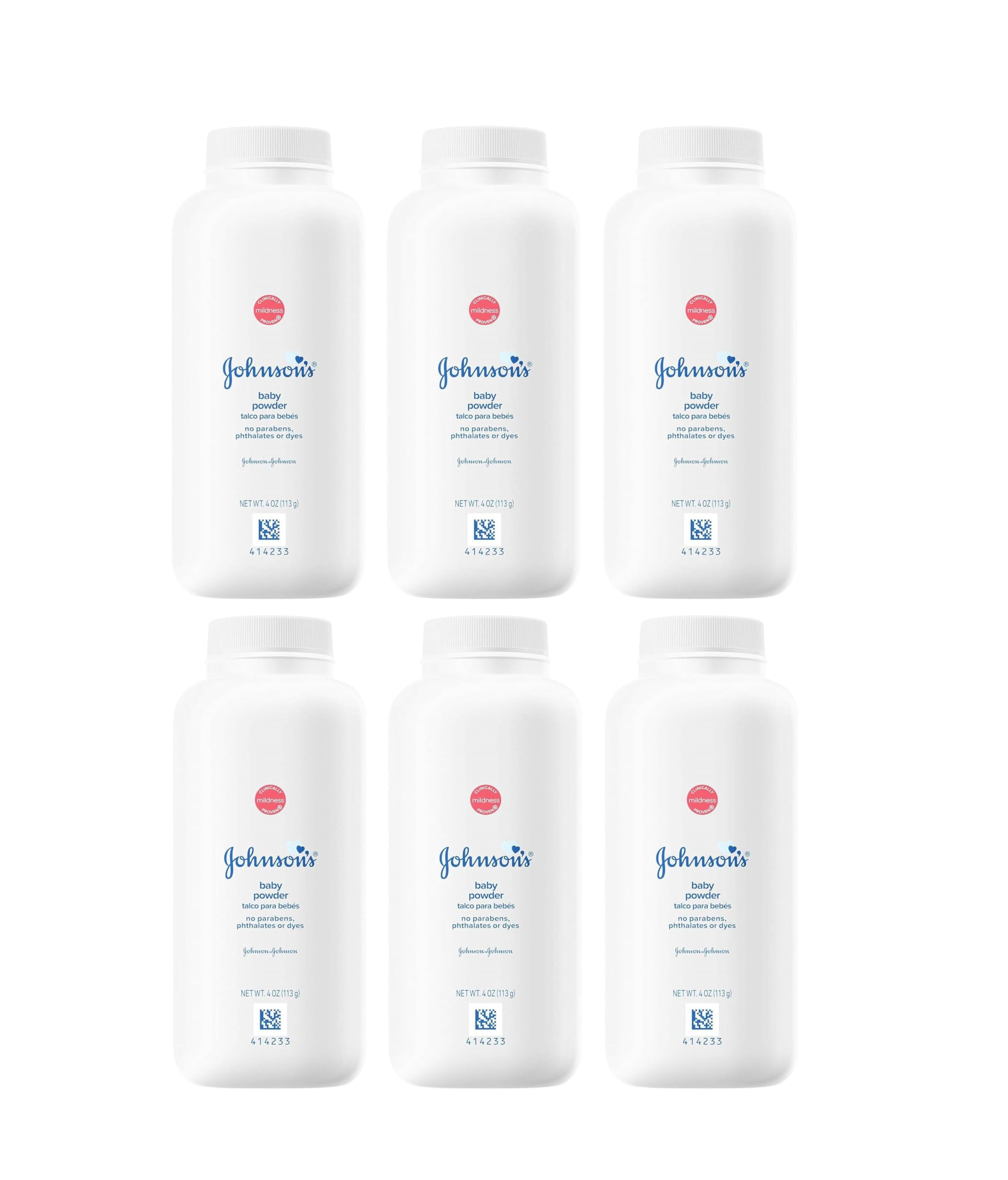 Johnson's Baby Powder, Original, 4 Ounce (Pack of 6) RDD17 - Walmart.com