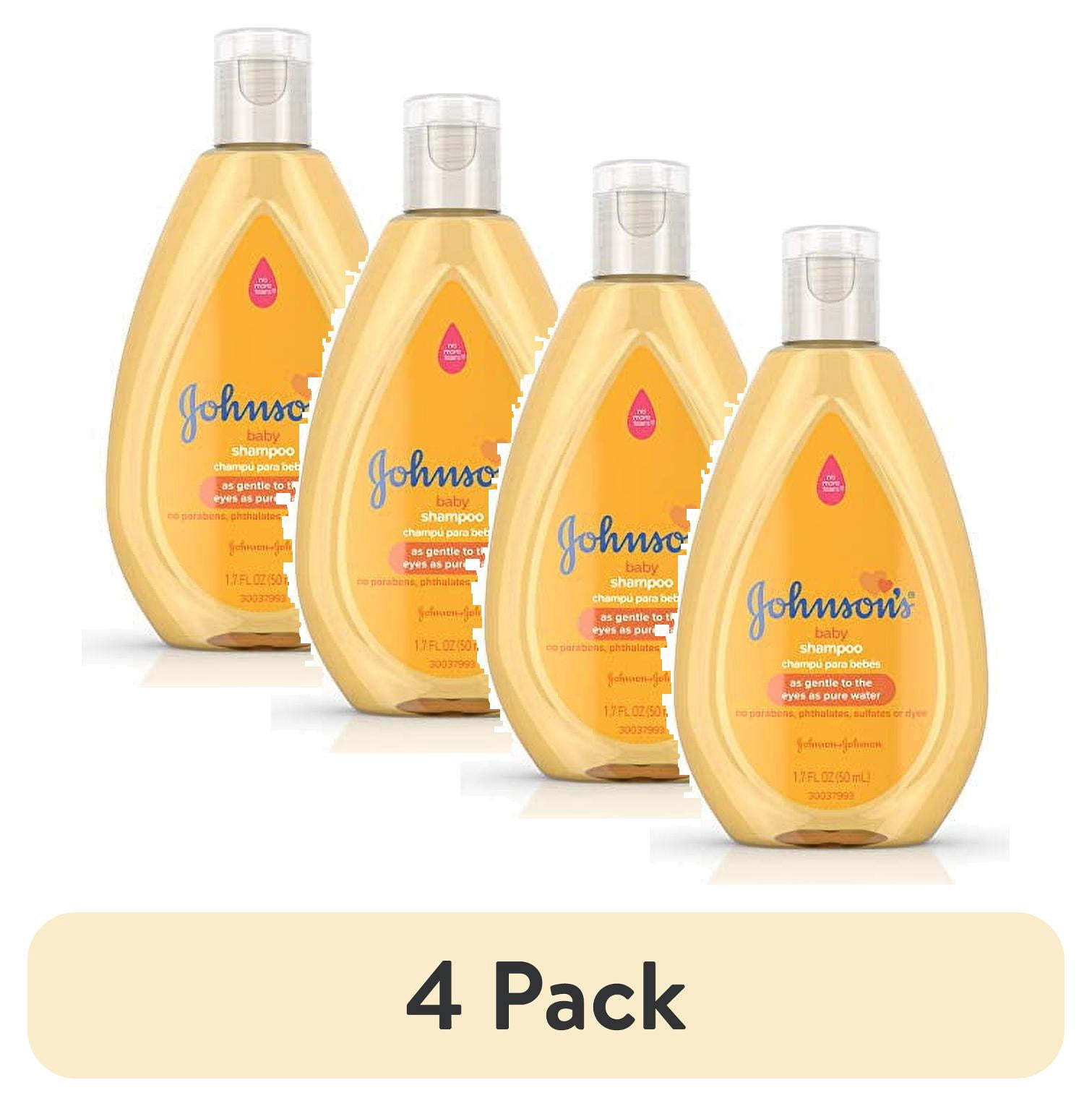 (4 pack) Johnson's Baby Shampoo with Gentle Tear Free Formula, Travel ...