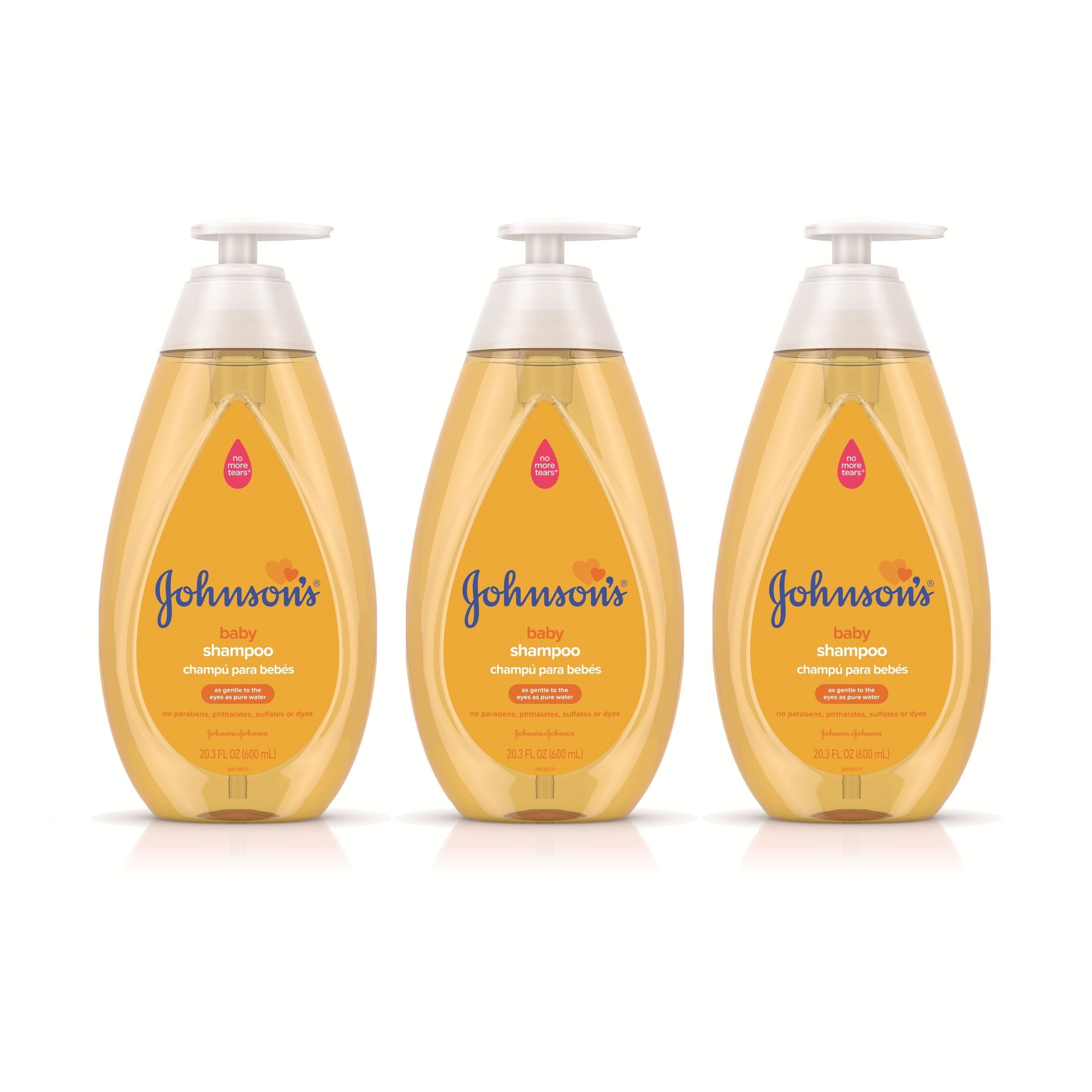 Johnson's Tear-Free Baby Shampoo for Delicate Hair, Triple-Pack, 3 x 20 ...