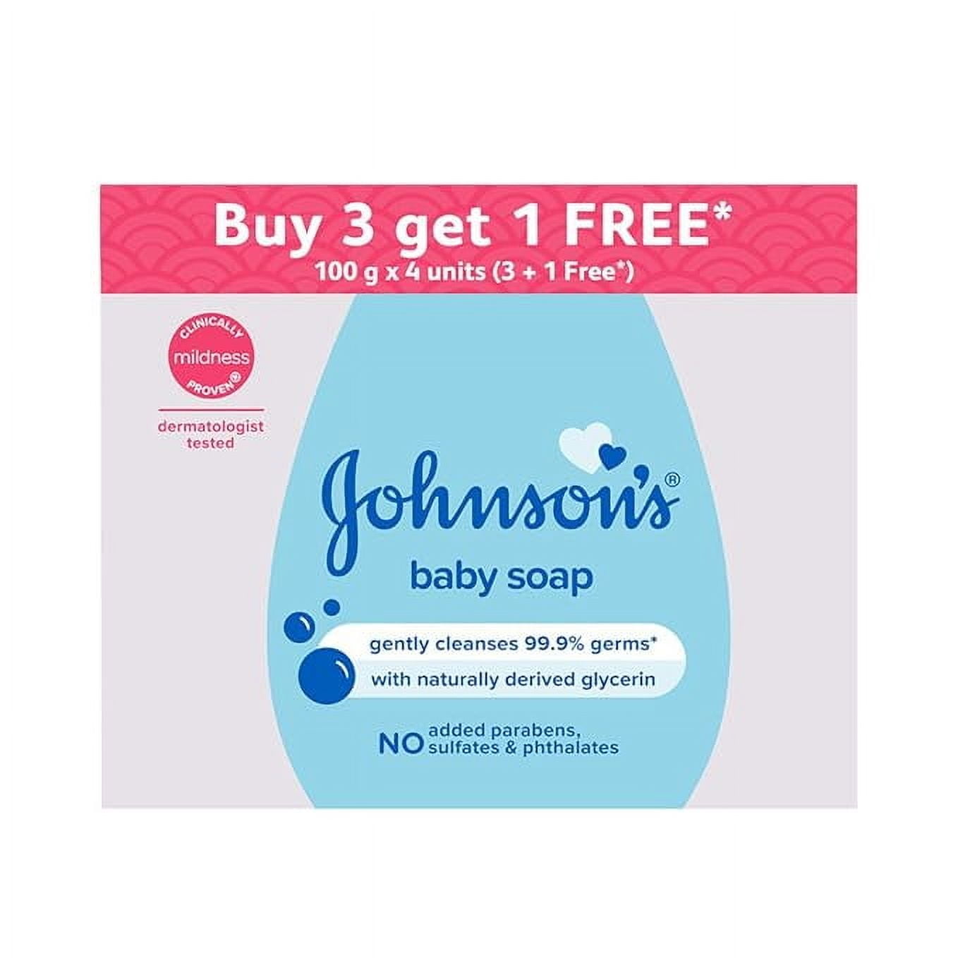 Johnson's Baby Soap For Bath Combo Offer Pack, 100g (Buy 3 Get 1 Free ...