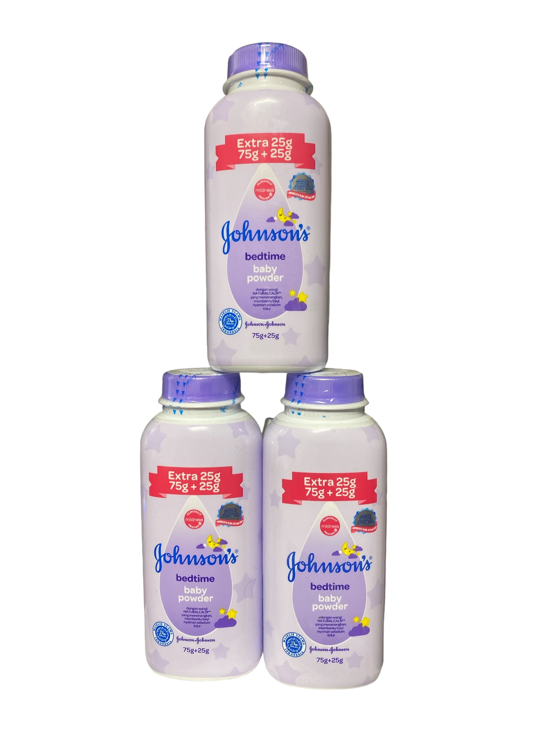 Johnson's Bedtime Baby Powder - Pack of 3 (75g + 25g Each) - Clinically ...