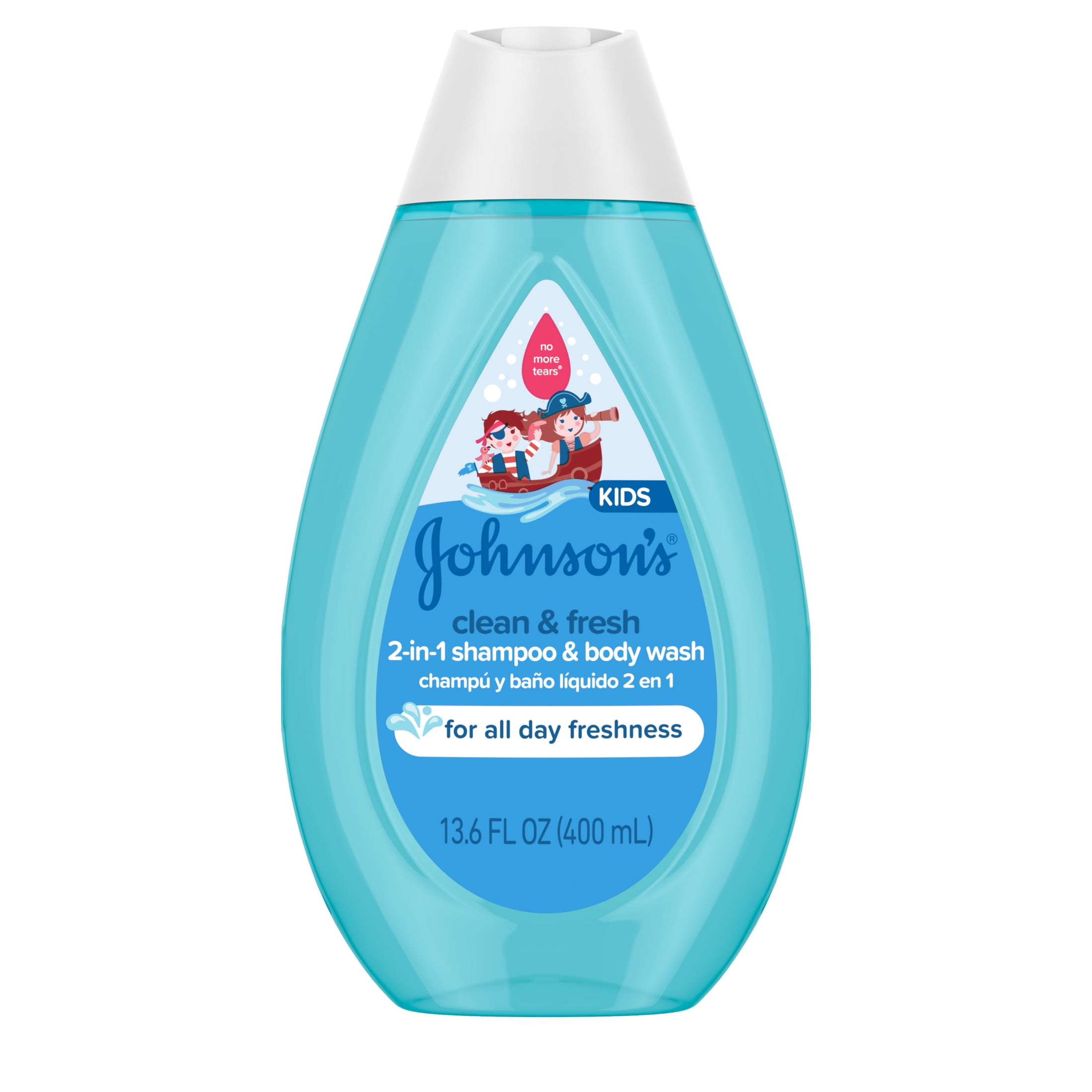 Johnson's Tear-Free Kids' Shampoo & Body Wash, Fresh Scent, 13.6 fl.oz ...