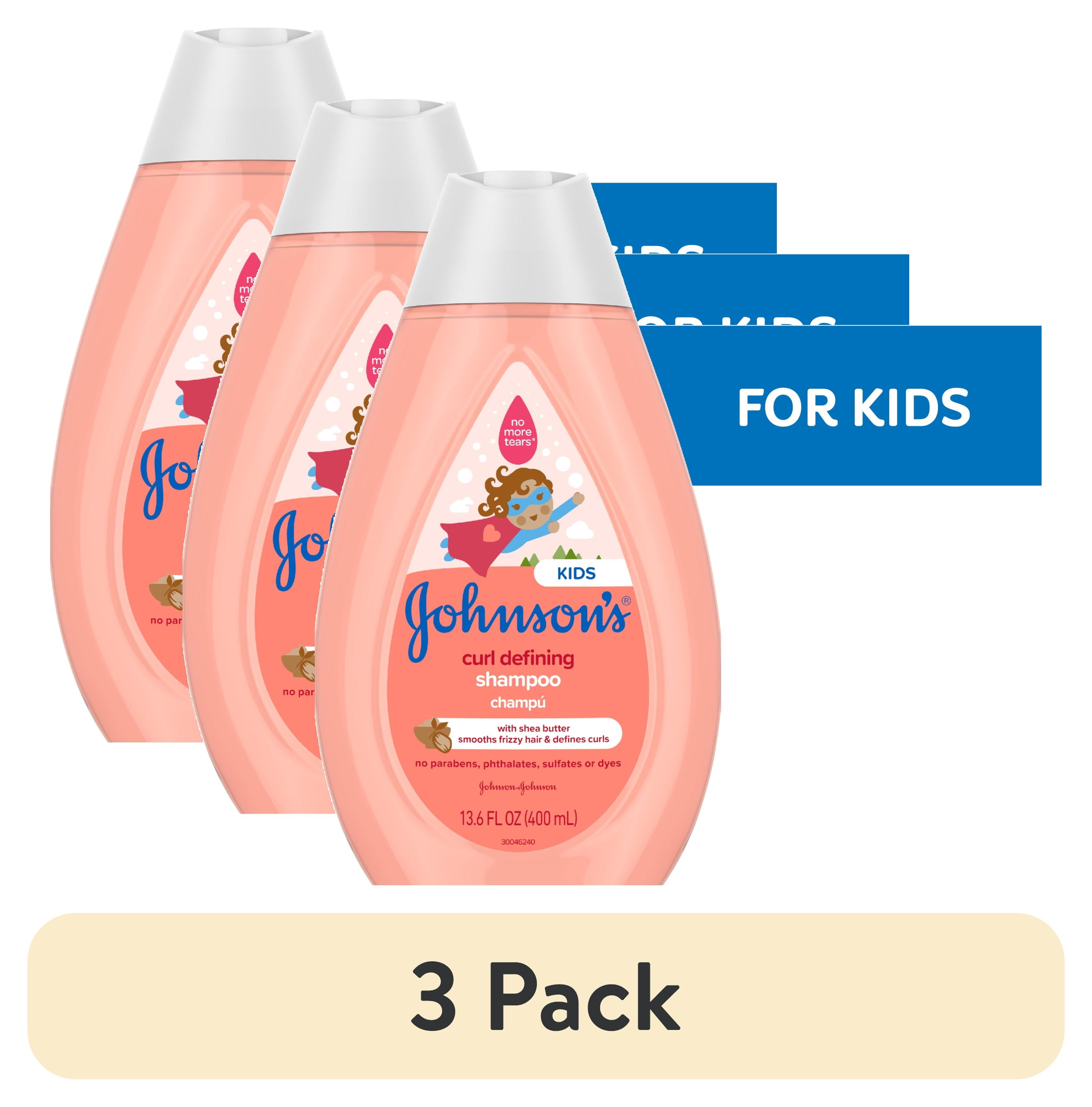 (3 pack) Johnson's Kids Curl Defining Shampoo with Shea Butter, Tear ...
