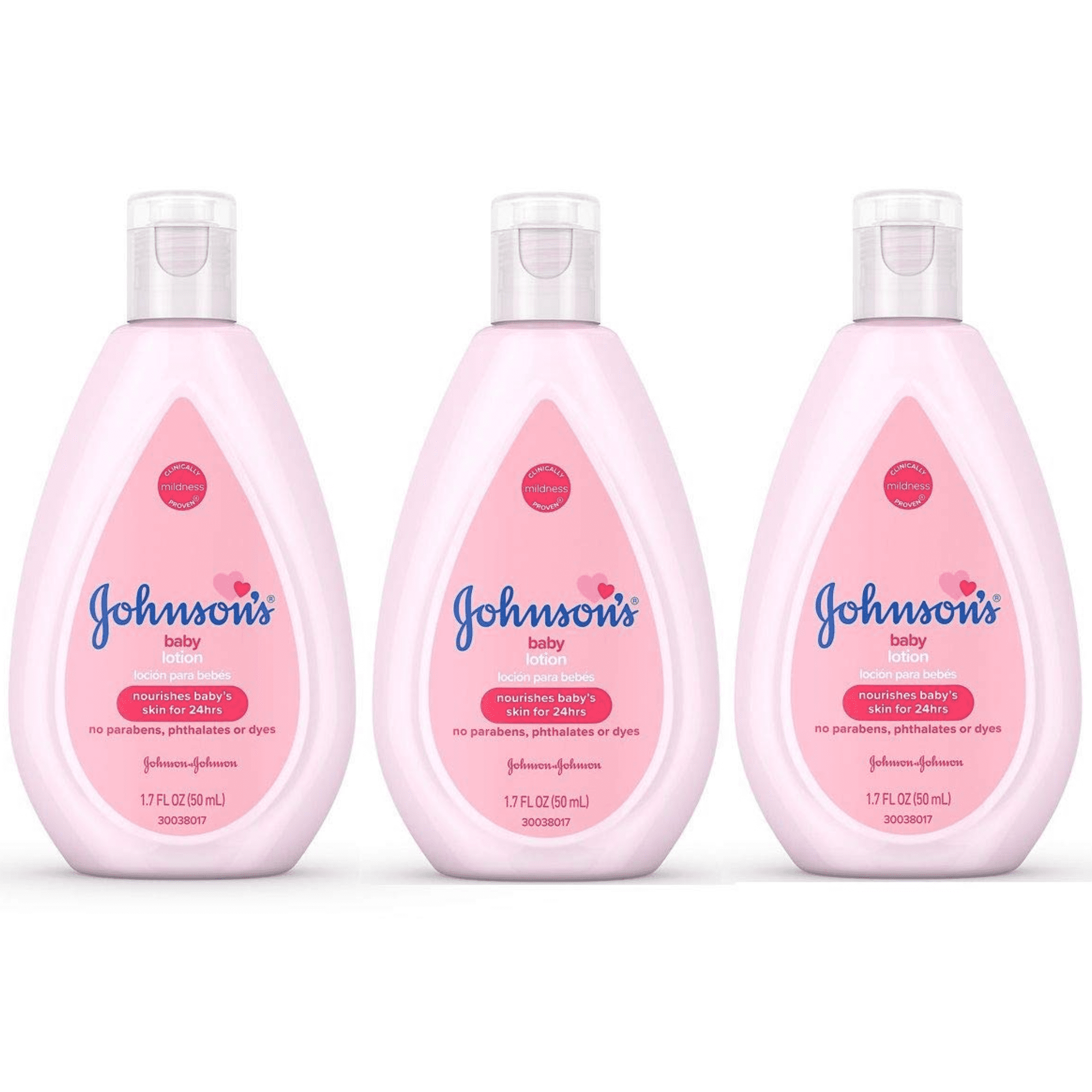 Johnson's Pink Moisturizing Baby Lotion On The Go 1.7 Oz (Pack of 3 ...