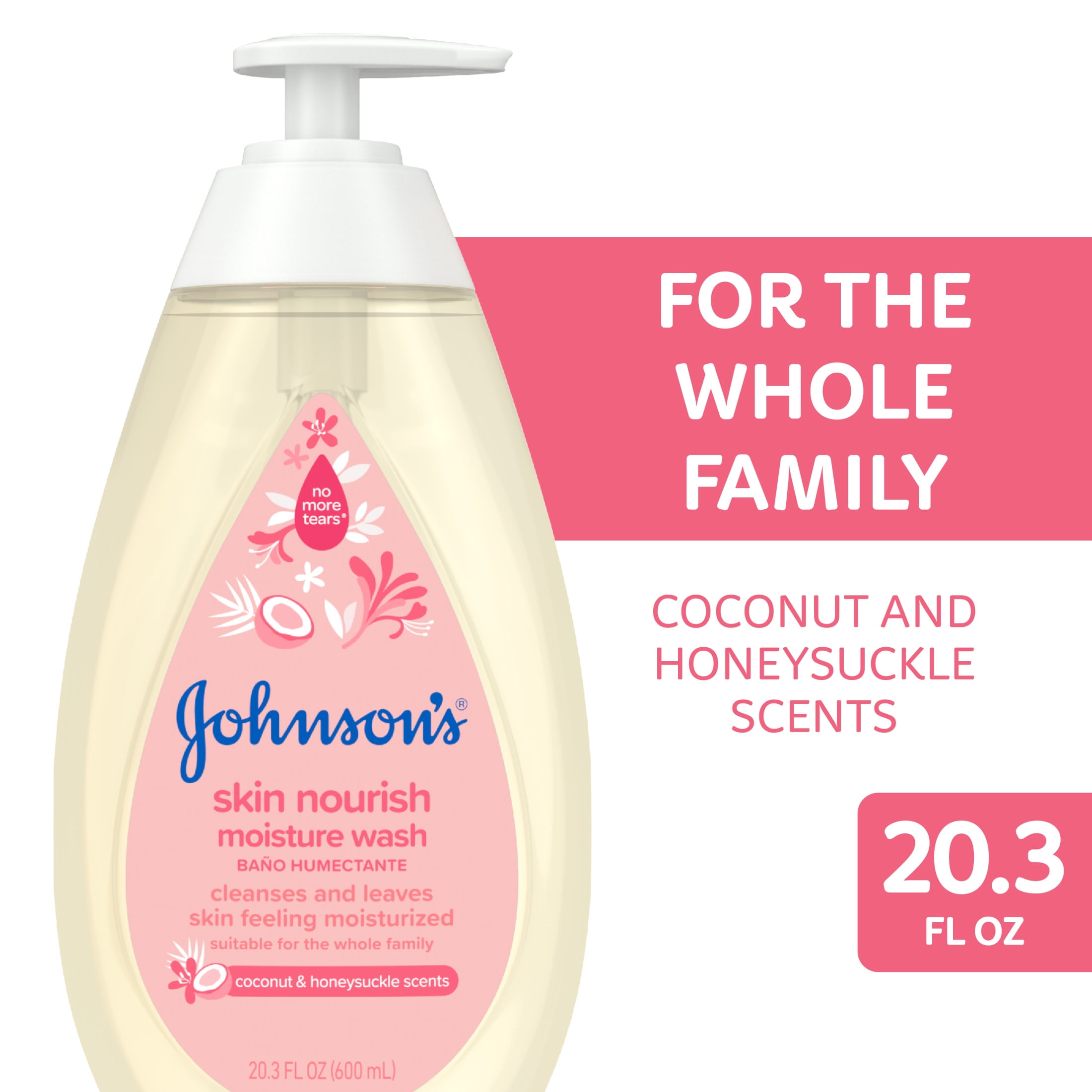 Johnson's Skin Nourish Bath Body Wash for Baby and Toddler, Coconut ...