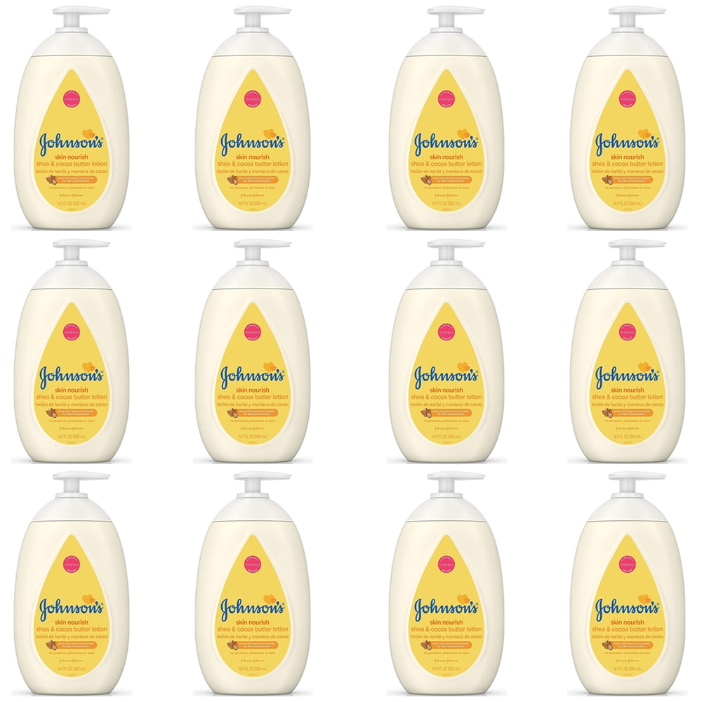Johnson's Skin Nourish Moisturizing Lotion, Cocoa Butter & Shea, 16.9 ...