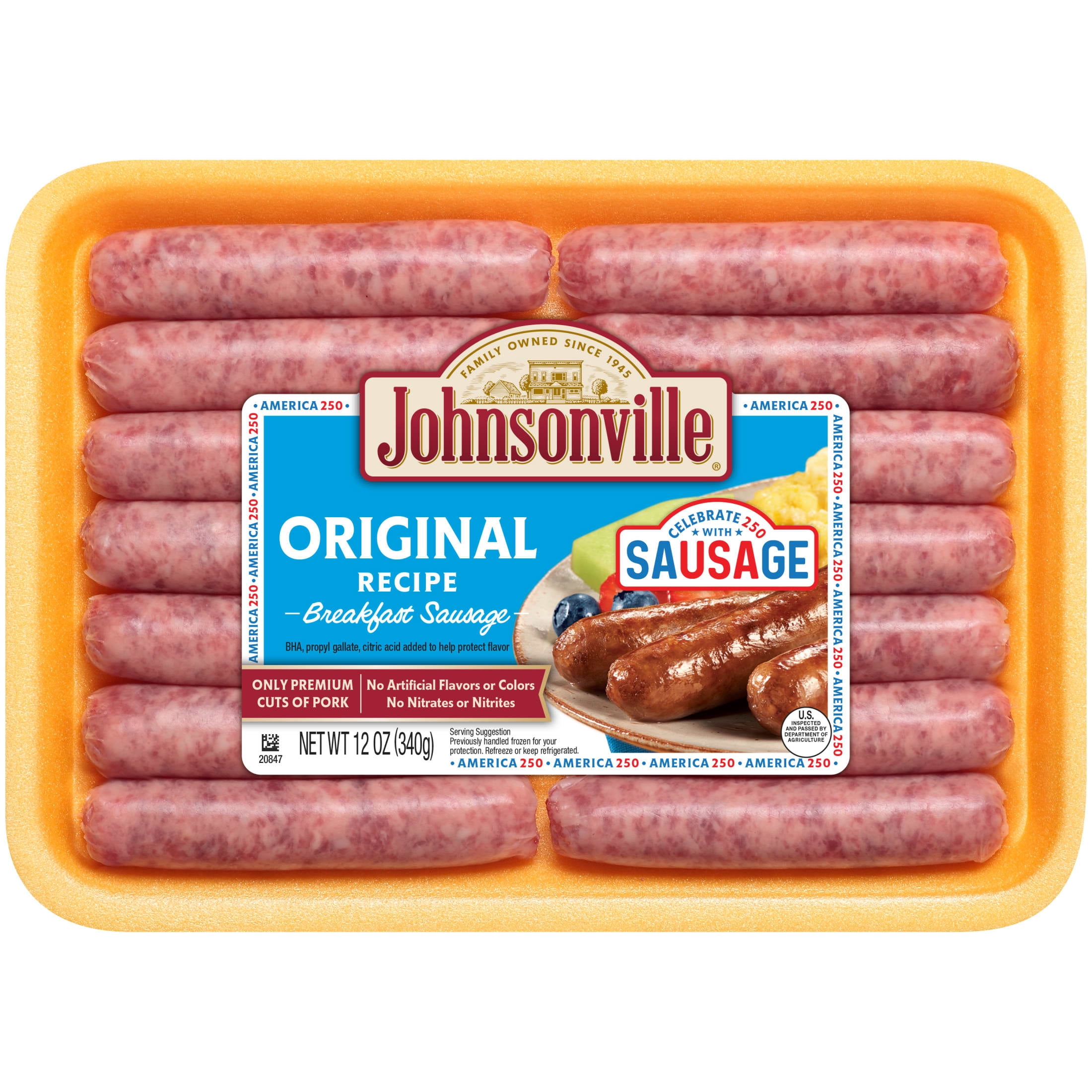 Johnsonville Original Breakfast Sausage, 14 Links, 12 oz (Fresh ...