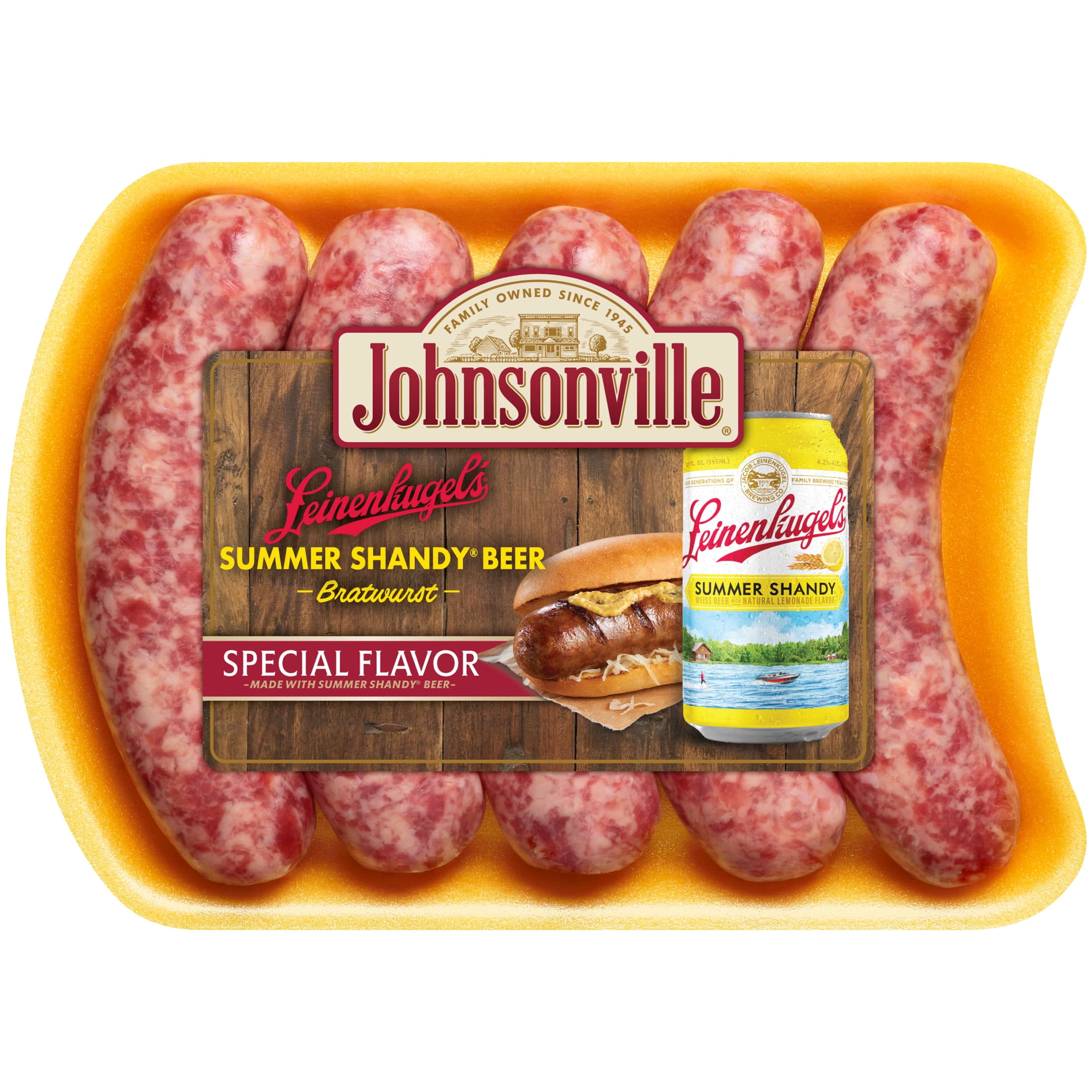 Johnsonville Summer Shandy Bratwurst Pork Sausage Links 19oz Package ...