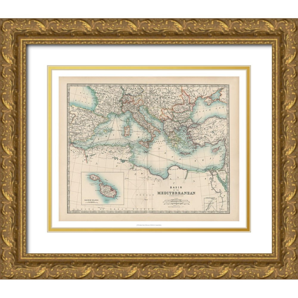 Johnston 24x20 Gold Ornate Wood Framed with Double Matting Museum Art ...