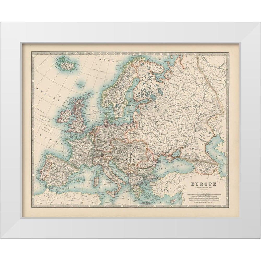 Johnston 24x20 White Modern Wood Framed Museum Art Print Titled ...