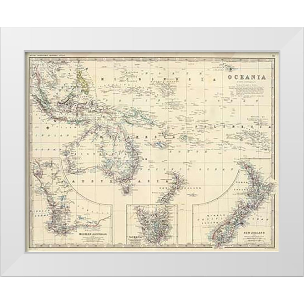 Johnston, Alexander Keith 18x15 White Modern Wood Framed Museum Art ...