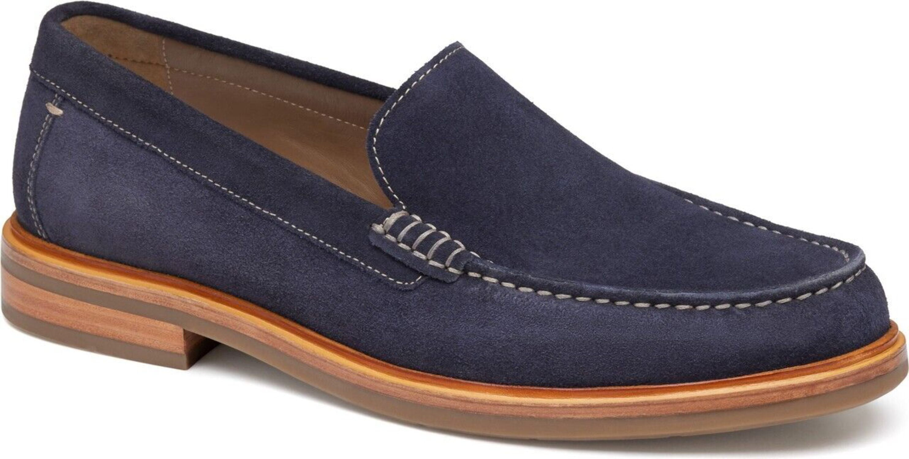 Johnston Murphy Lyles Venetian Loafers Men's 11 Navy Suede Casual Shoes ...