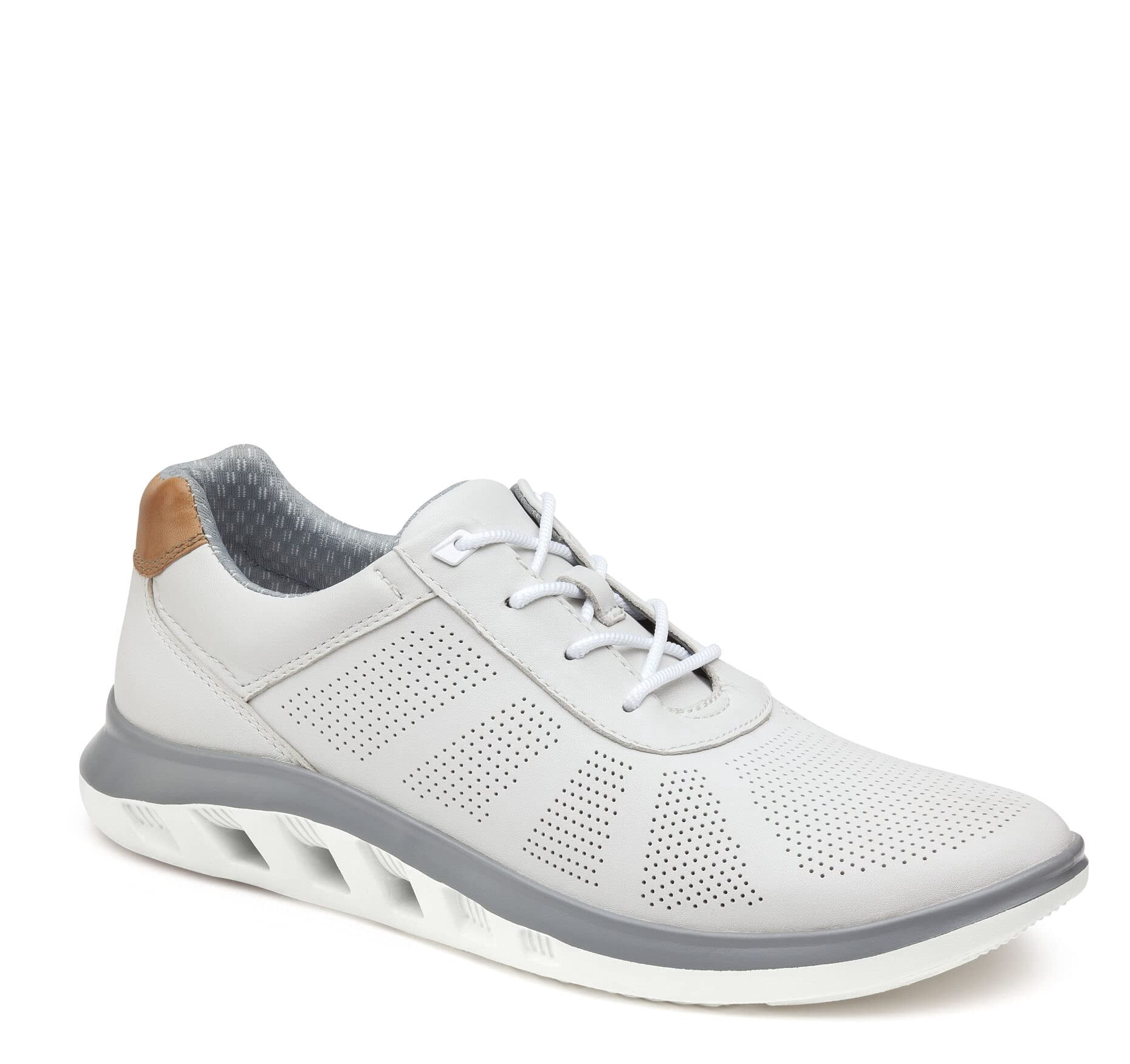 Johnston & Murphy Men's Activate U-Throat Ventilated Shoes (White Full ...