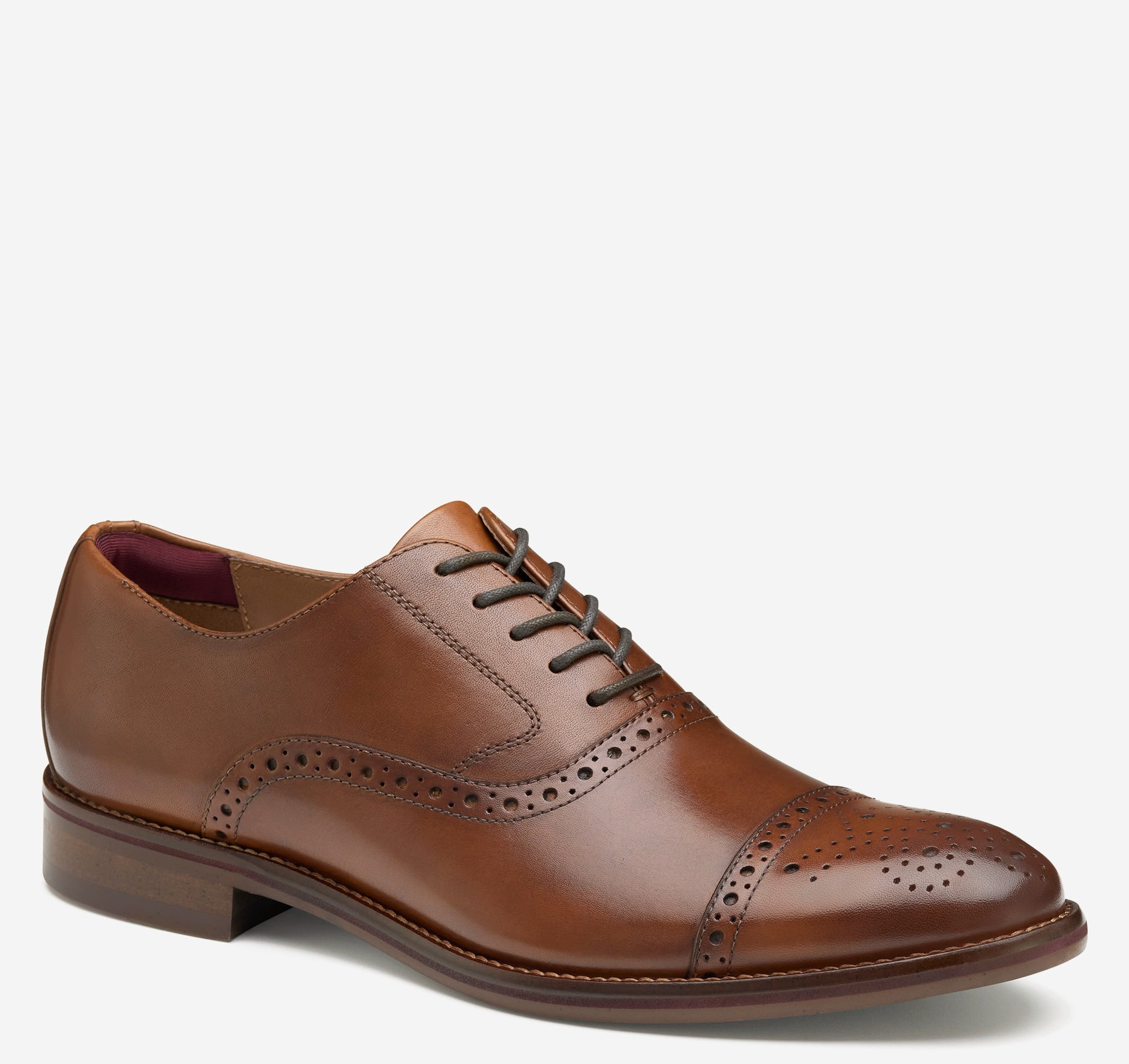 Johnston & Murphy Men's Conard 2.0 Cap Toe, Color: Tan Full Grain ...