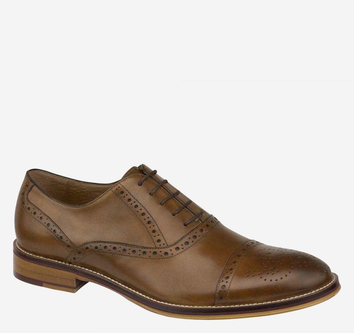 Johnston & Murphy Men s Conard Cap Toe Tan Leather - 20-8682 - Walmart.com