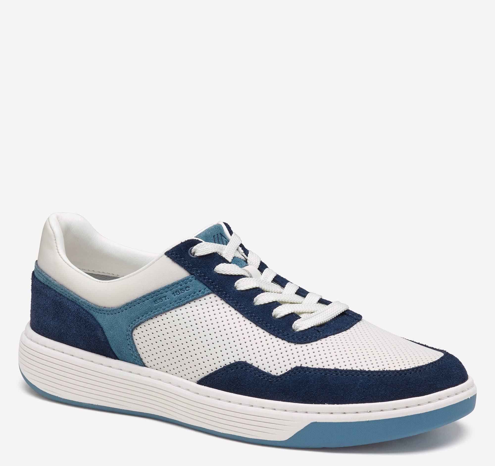 Johnston & Murphy Men's Dawson Moc Toe U-Throat, Color: White Full ...