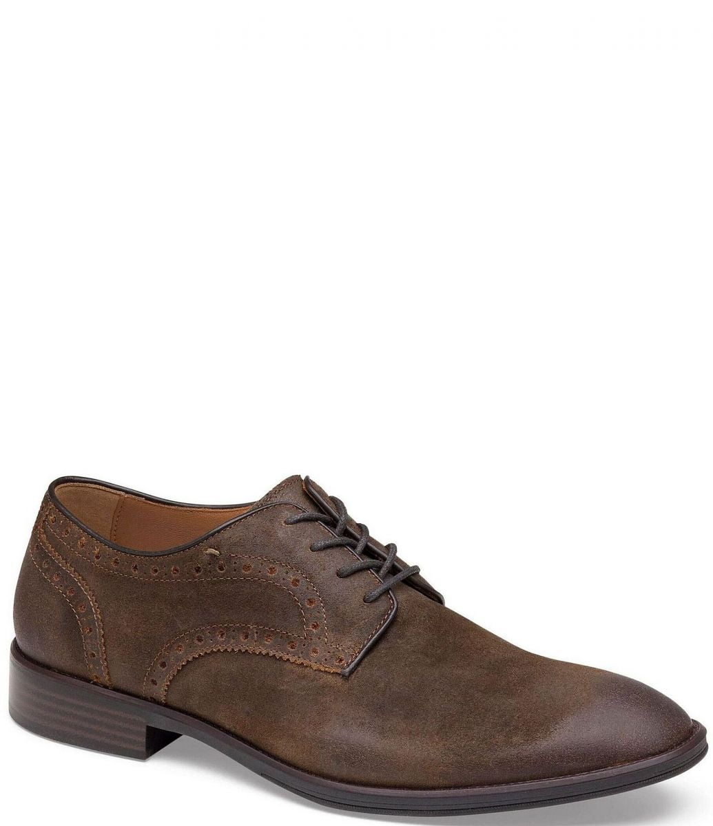 Johnston & Murphy Men's Henrick Plain Toe Shoe Tan Suede - 15-1462 ...