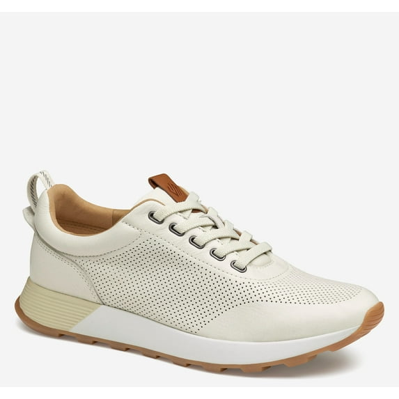 Johnston & Murphy Men's Kinnon Perfed Jogger, Color: White Full Grain ...