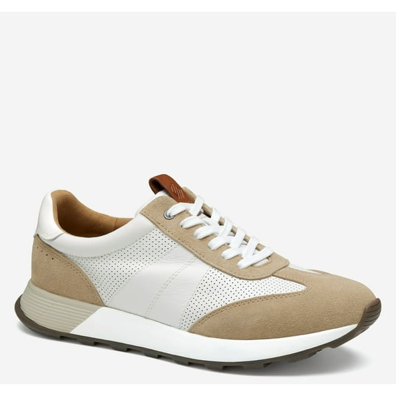 Johnston & Murphy Men's Kinnon T-Toe, Color: Sand Suede/White Full ...