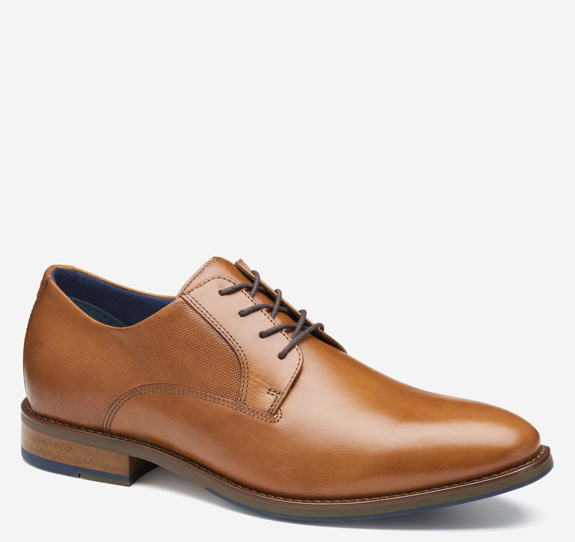 Johnston & Murphy Men's Landry Plain Toe, Color: Tan Full Grain: Medium ...