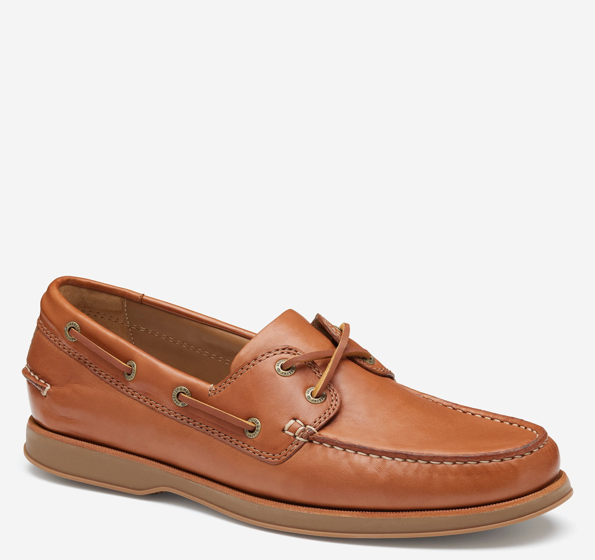 Johnston & Murphy Men's Monaco 2-Eye Boat Shoe, Color: Tan Glove ...