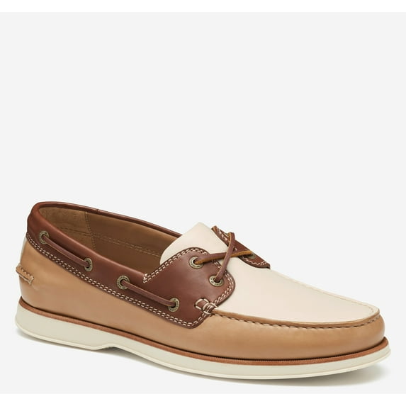 Johnston & Murphy Men's Monaco 2-Eye Boat Shoe, Color: Tan Multi Glove ...