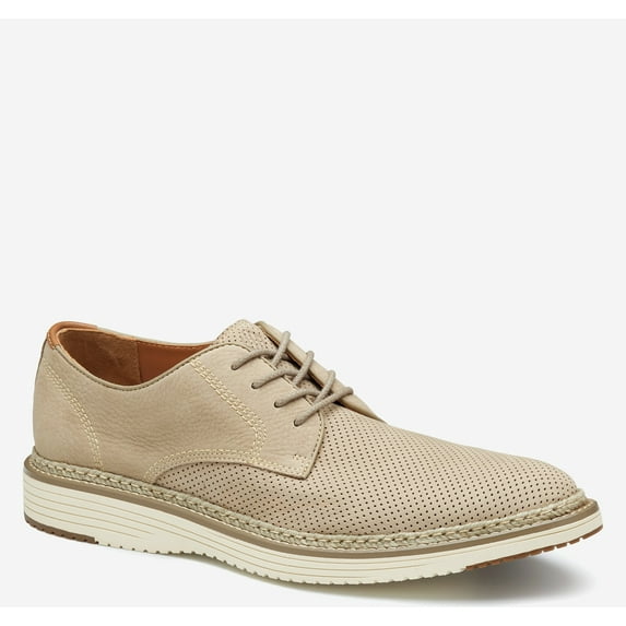 Johnston & Murphy Men's Upton Perfed Plain Toe, Color: Taupe Nubuck ...