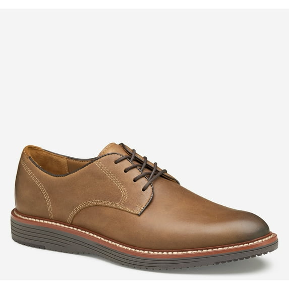 Johnston & Murphy Men's Upton Plain Toe, Color: Tan Oiled Full Grain ...