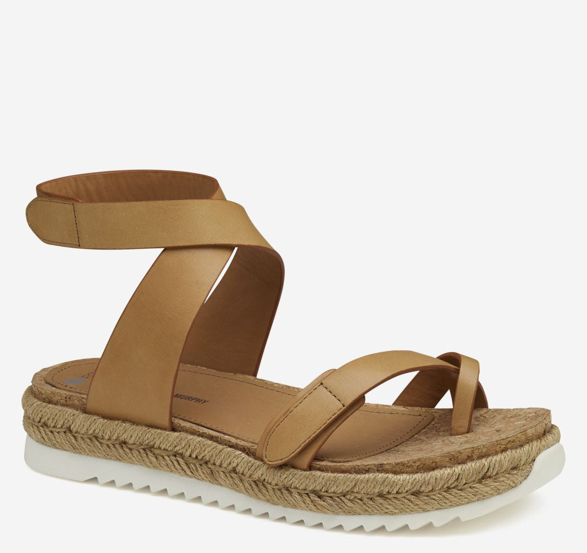 Johnston & Murphy Women's Michelle Ankle-Strap Thong Sandal Tan ...
