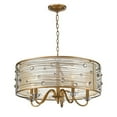 Joia 5-Light Chandelier in Peruvian Gold with a Sheer Filigree Shade ...