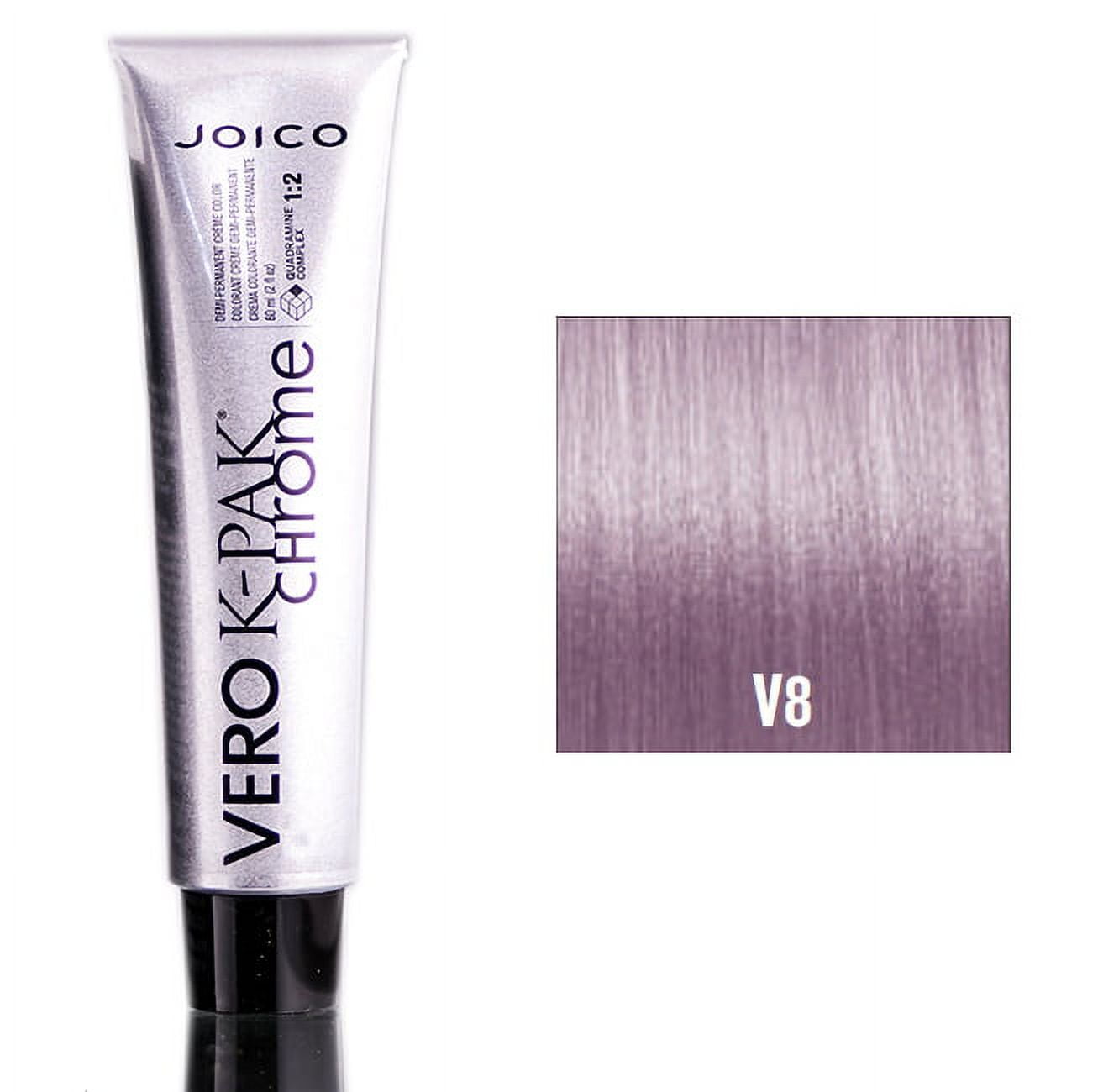 Joico Vero K Pak Chrome Demi-Permanent Creme Color - V8 Lilac - Pack of ...