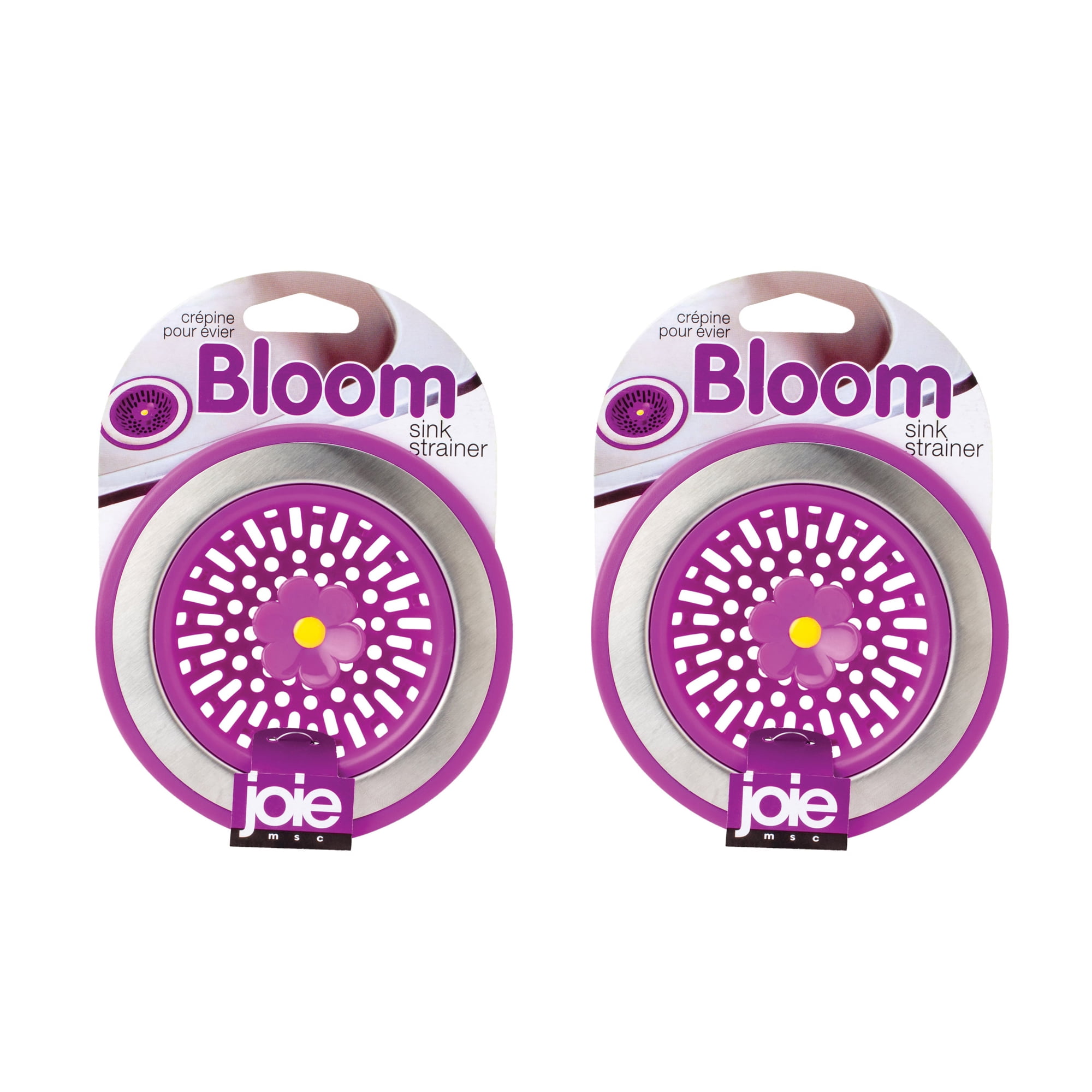 Joie Bloom Floral Kitchen Sink Strainer Basket, Stainless Steel and BPA-Free Plastic, Assorted ...