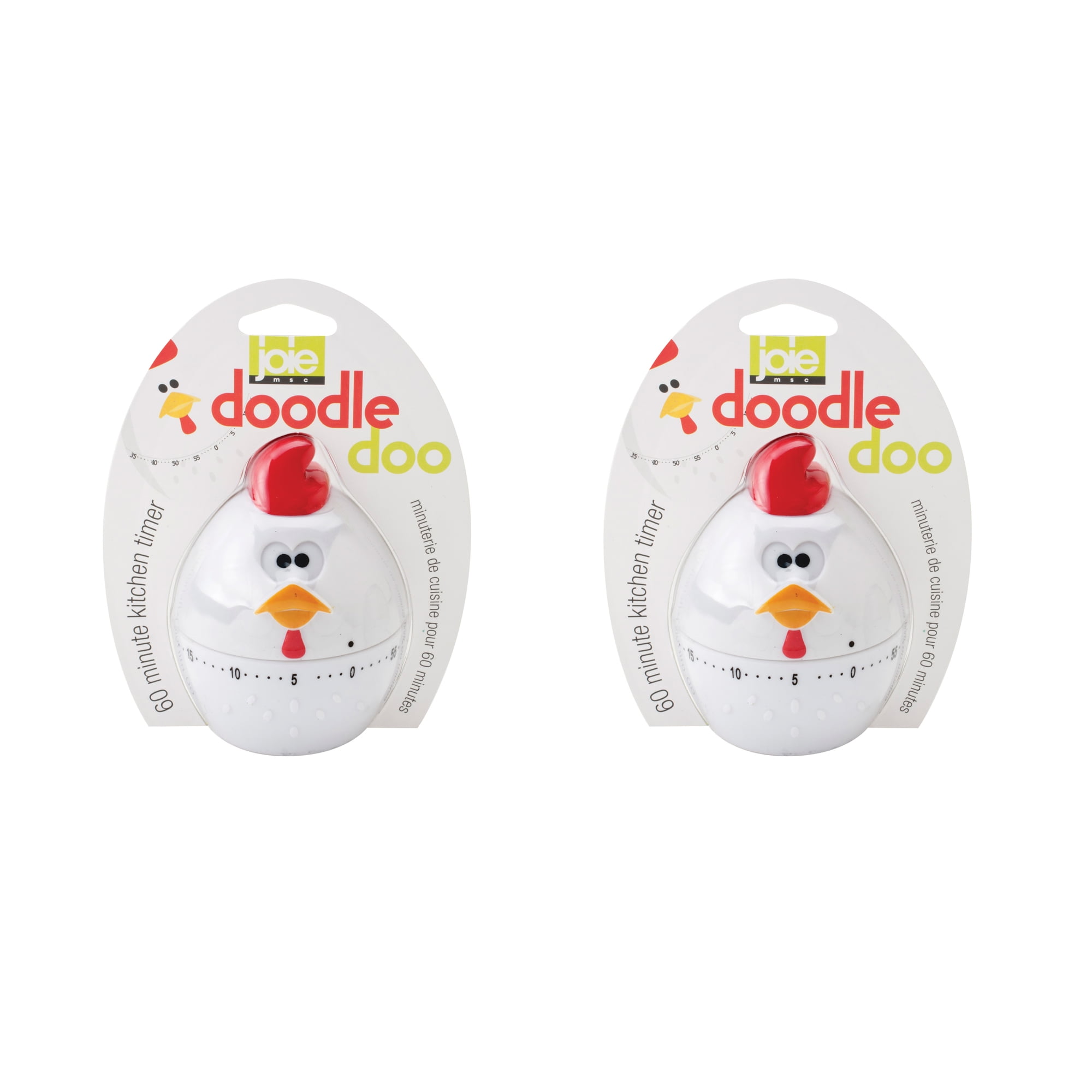 Joie Doodle Doo Rooster Mechanical Kitchen Timer, up to 60-Minutes, Set ...