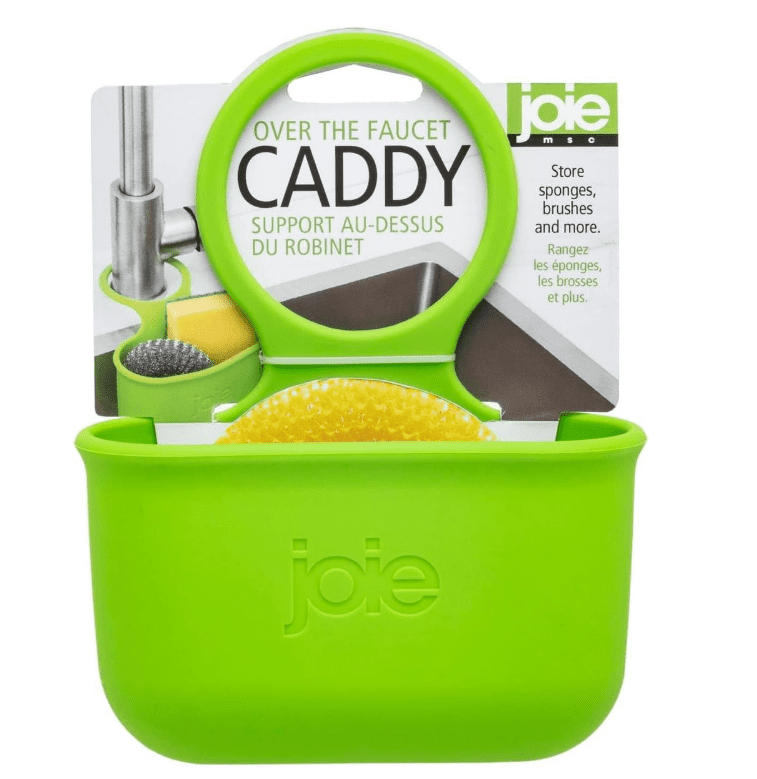 Joie Faucet Caddy – Over the Faucet Sink Organizer for Sponges, Brushes, and Accessories ...