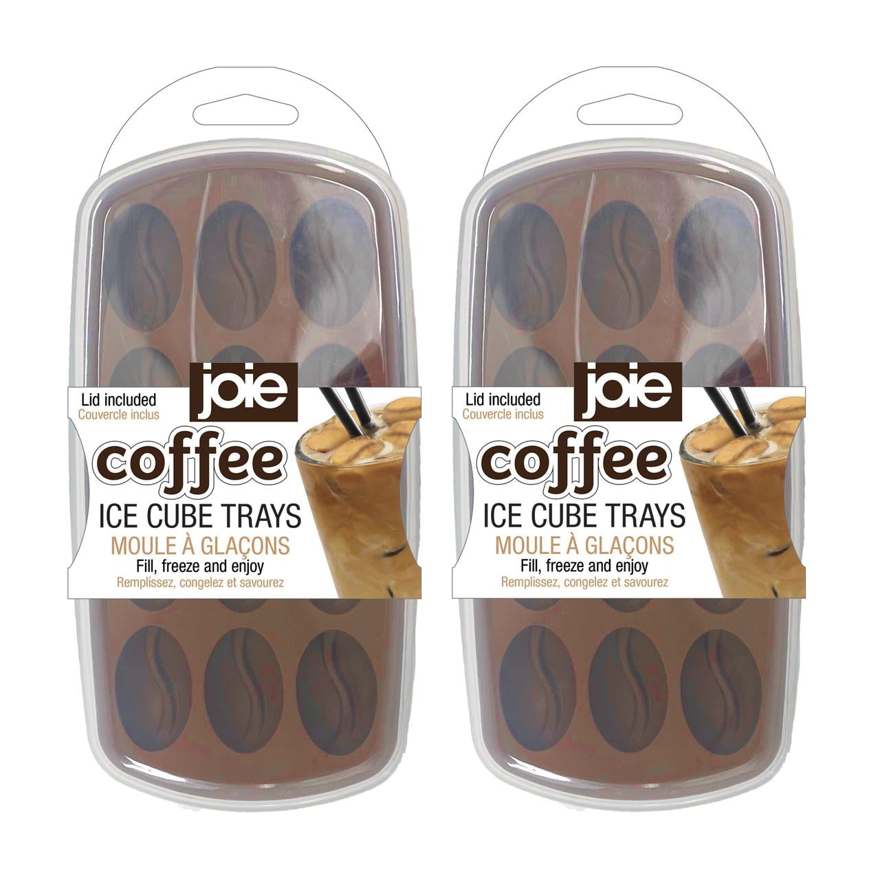Joie Ice Cube Tray with Lid, Coffee Beans Design, Silicone and BPA-Free ...