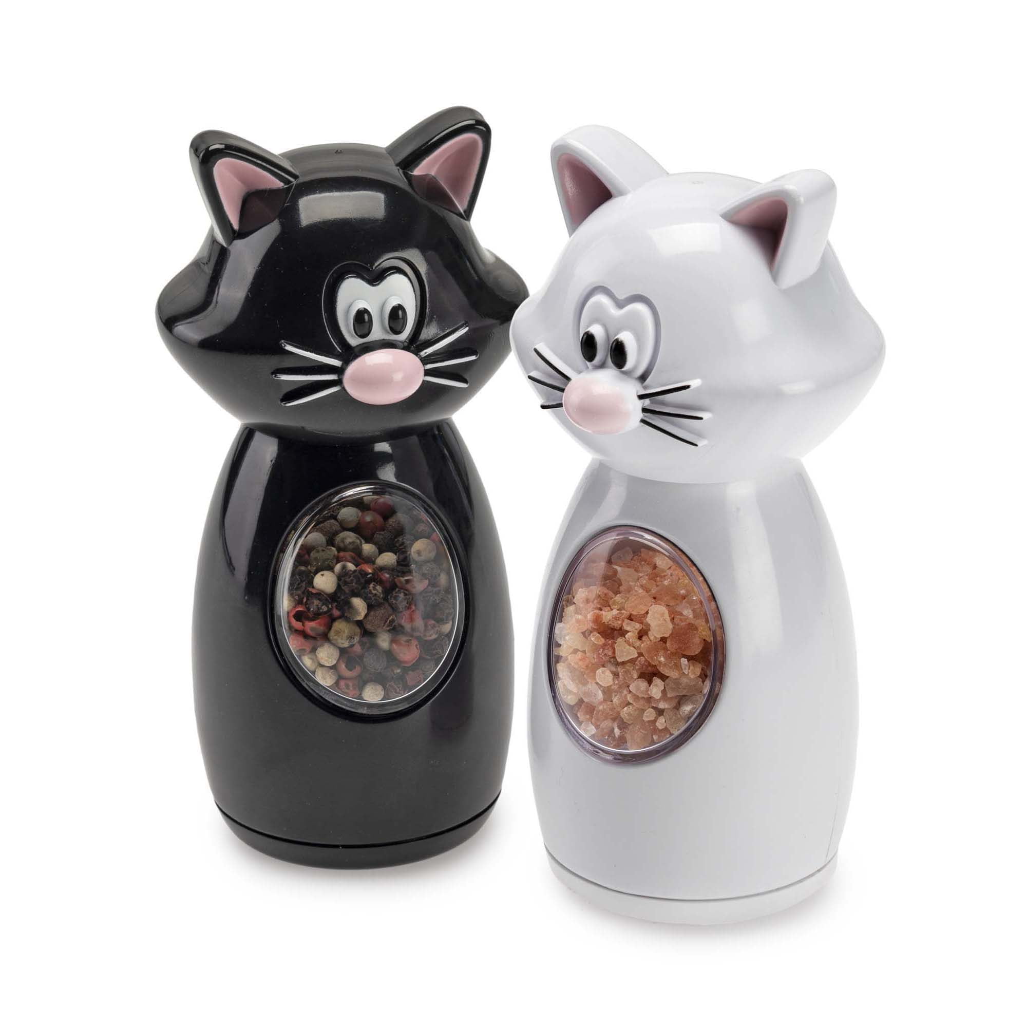 Joie Meow Pepper and Salt Grinder Set with Ceramic Grinding Mechanisms ...