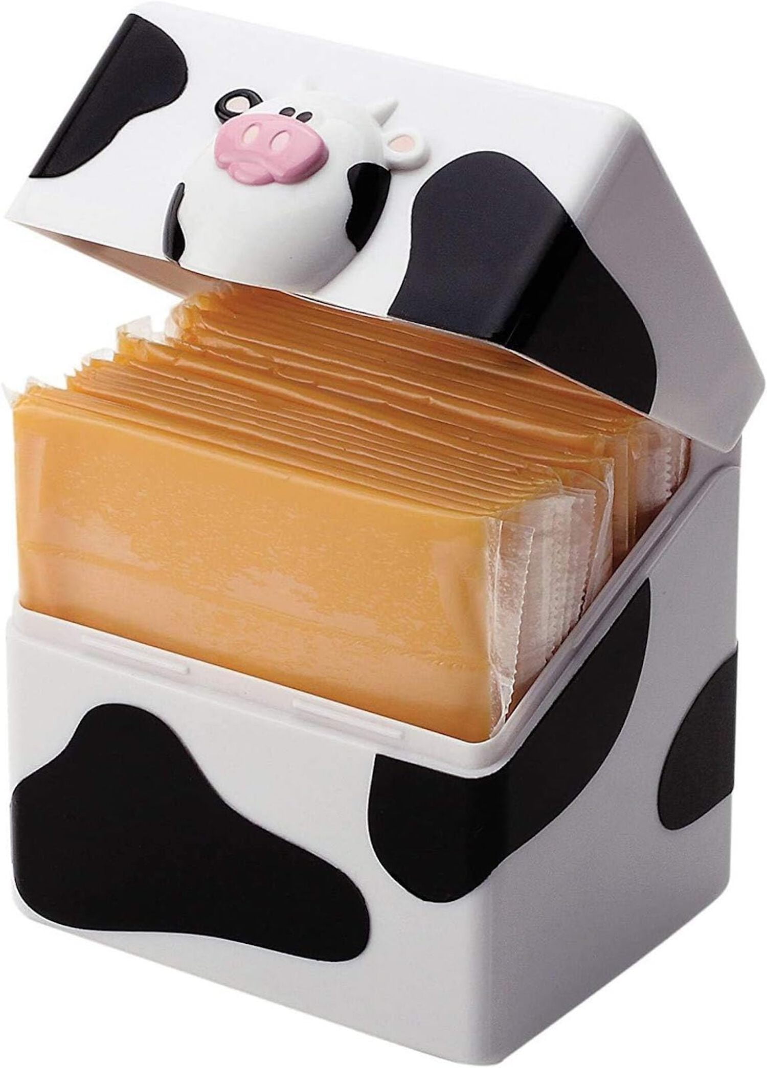 Joie Moo Moo Sliced Cheese Storage Container, Flip Top Fridge Organizer ...