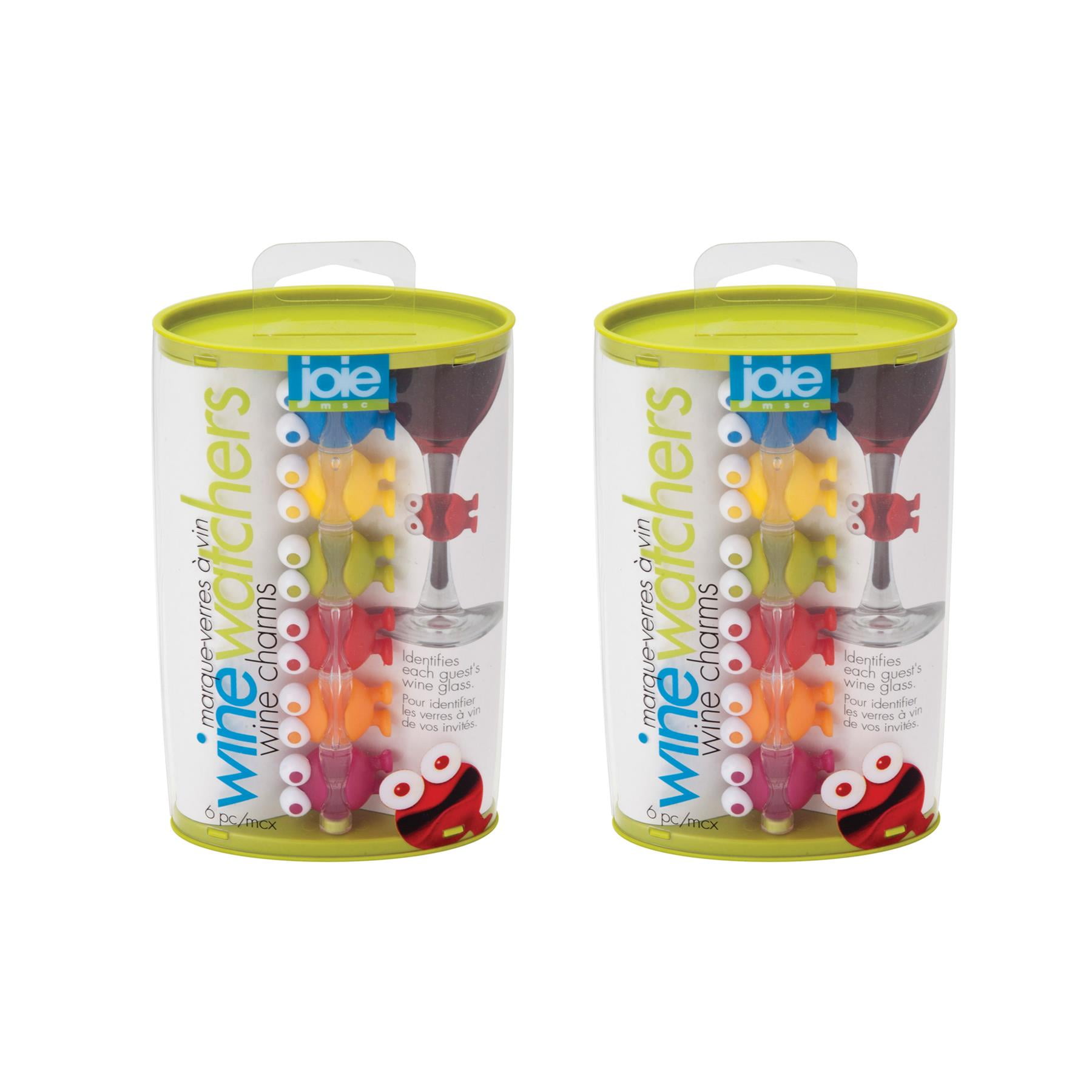 Joie Wine Watchers Set, Silicone, Assorted Colors, 12-Piece Set ...