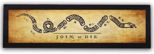 Join Or Die Framed Art Print | Benjamin Franklin Snake Cartoon American ...