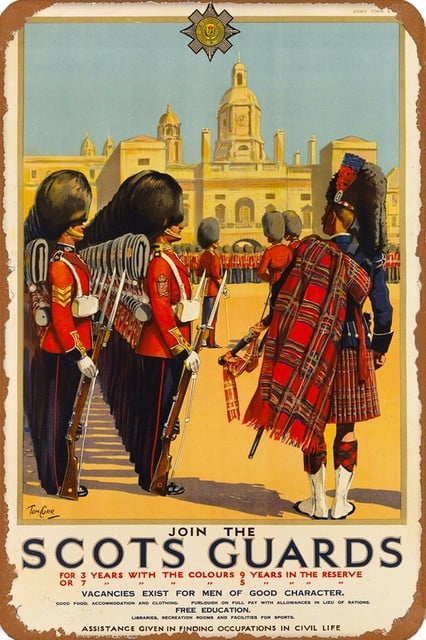 Join the Scots Guards Great Britain England Vintage Travel Art Print ...