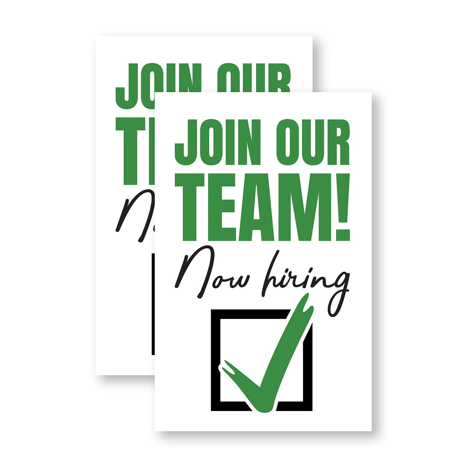 Join Our Team Now Hiring (2-Pack) 24 Inch x 36 Inch Vinyl Decals | Sign ...
