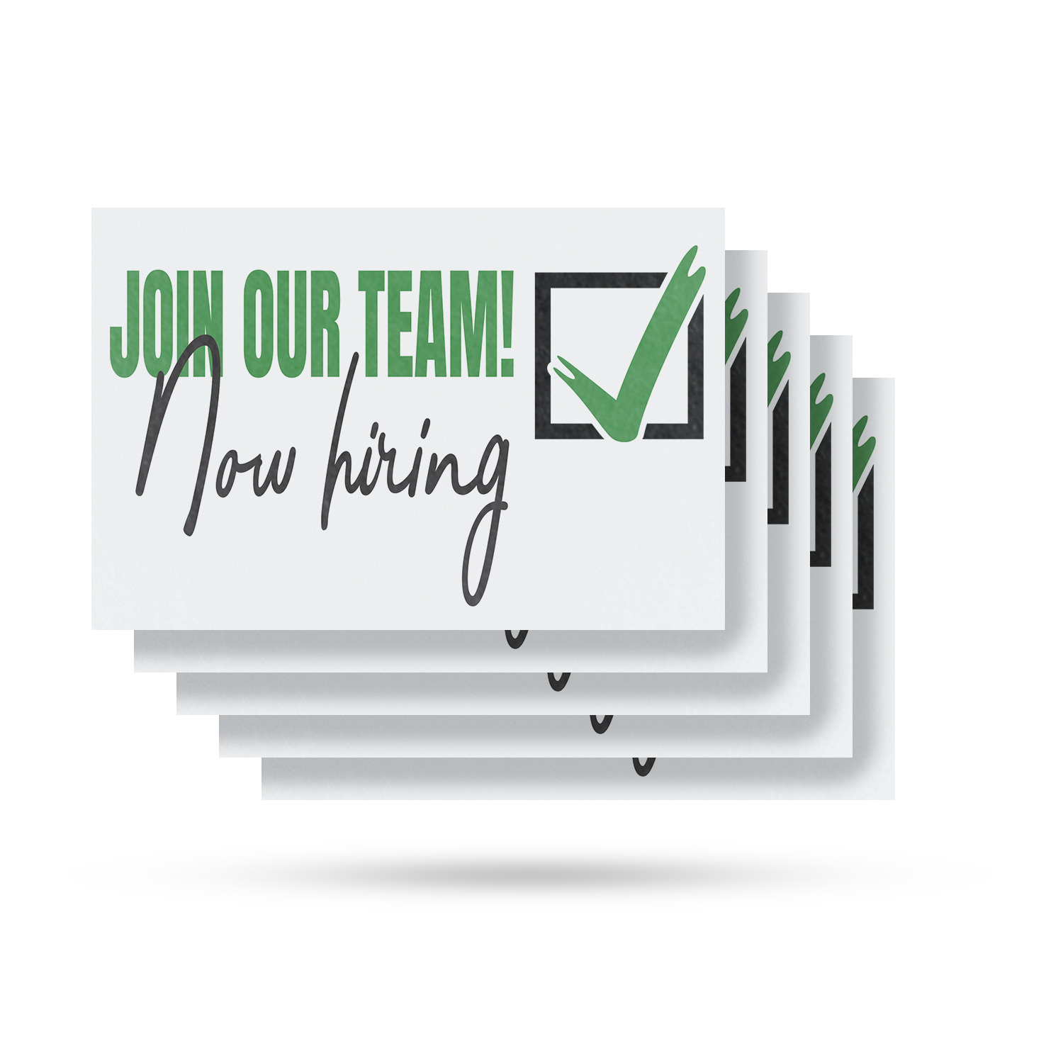 Join Our Team Now Hiring Vinyl Decal 5 Pack of 18 Inch x 24 Inch ...