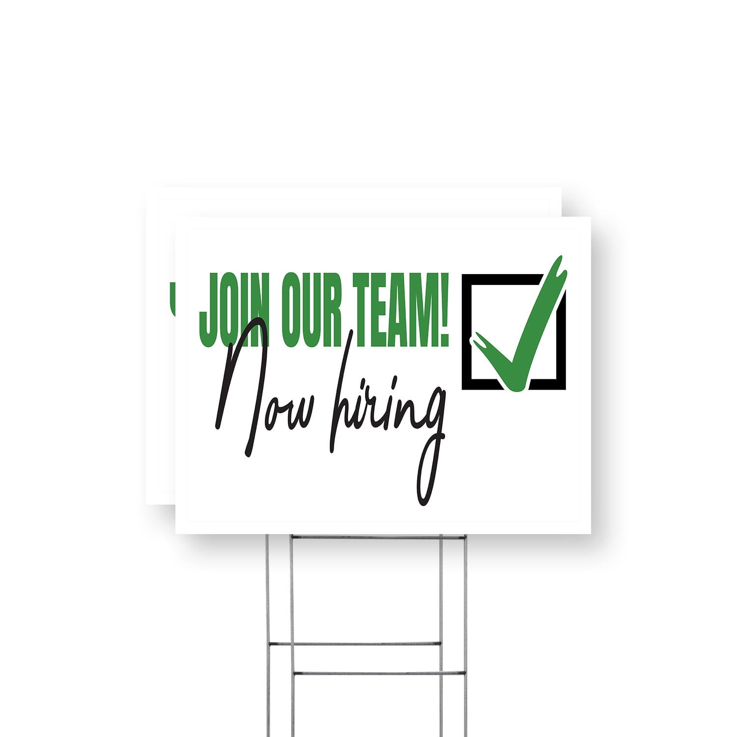 Join Our Team Now Hiring Yard Sign 2 Pack of 18 Inch x 24 Inch Single ...