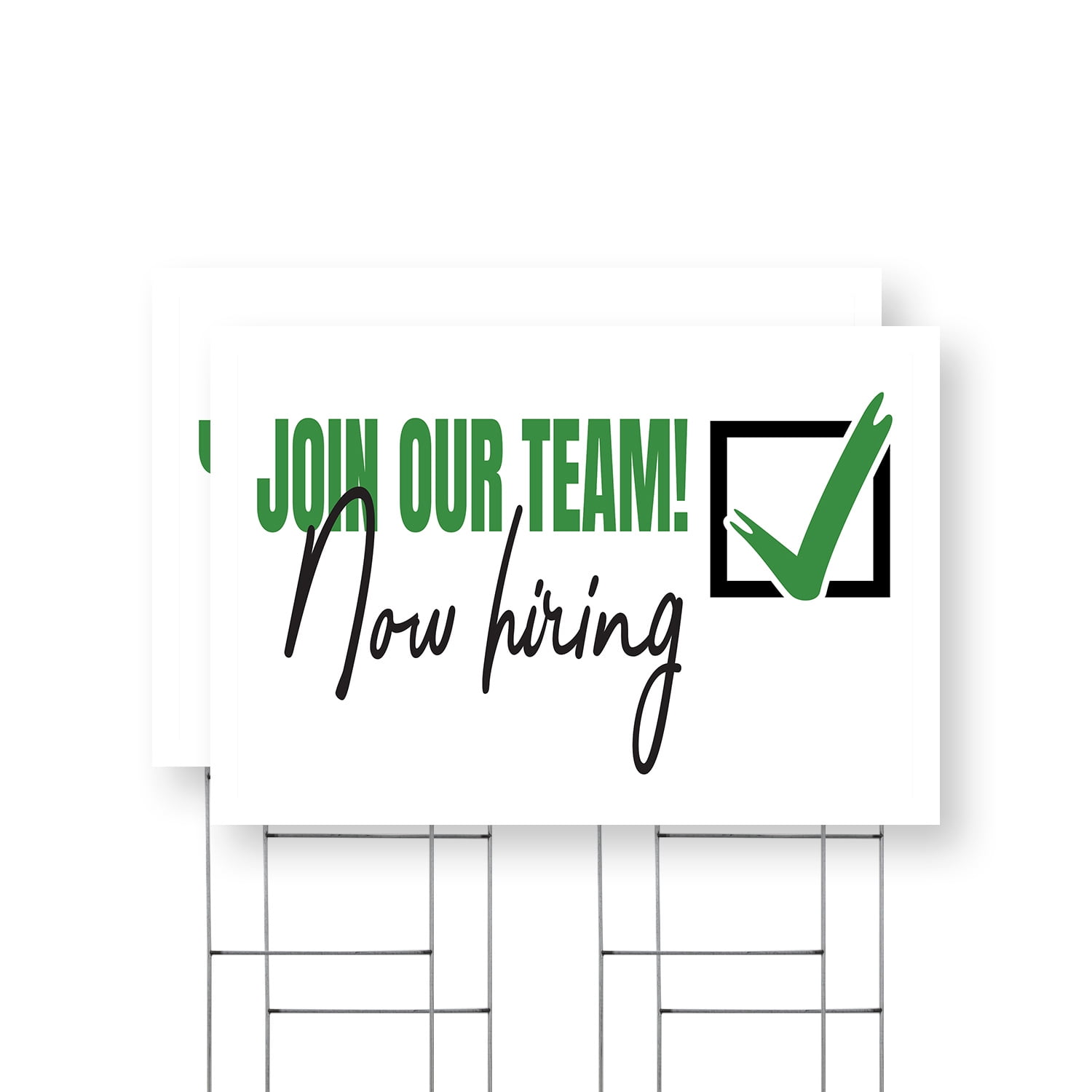 Join Our Team Now Hiring Yard Sign 2 Pack of 24 Inch x 36 Inch Single ...