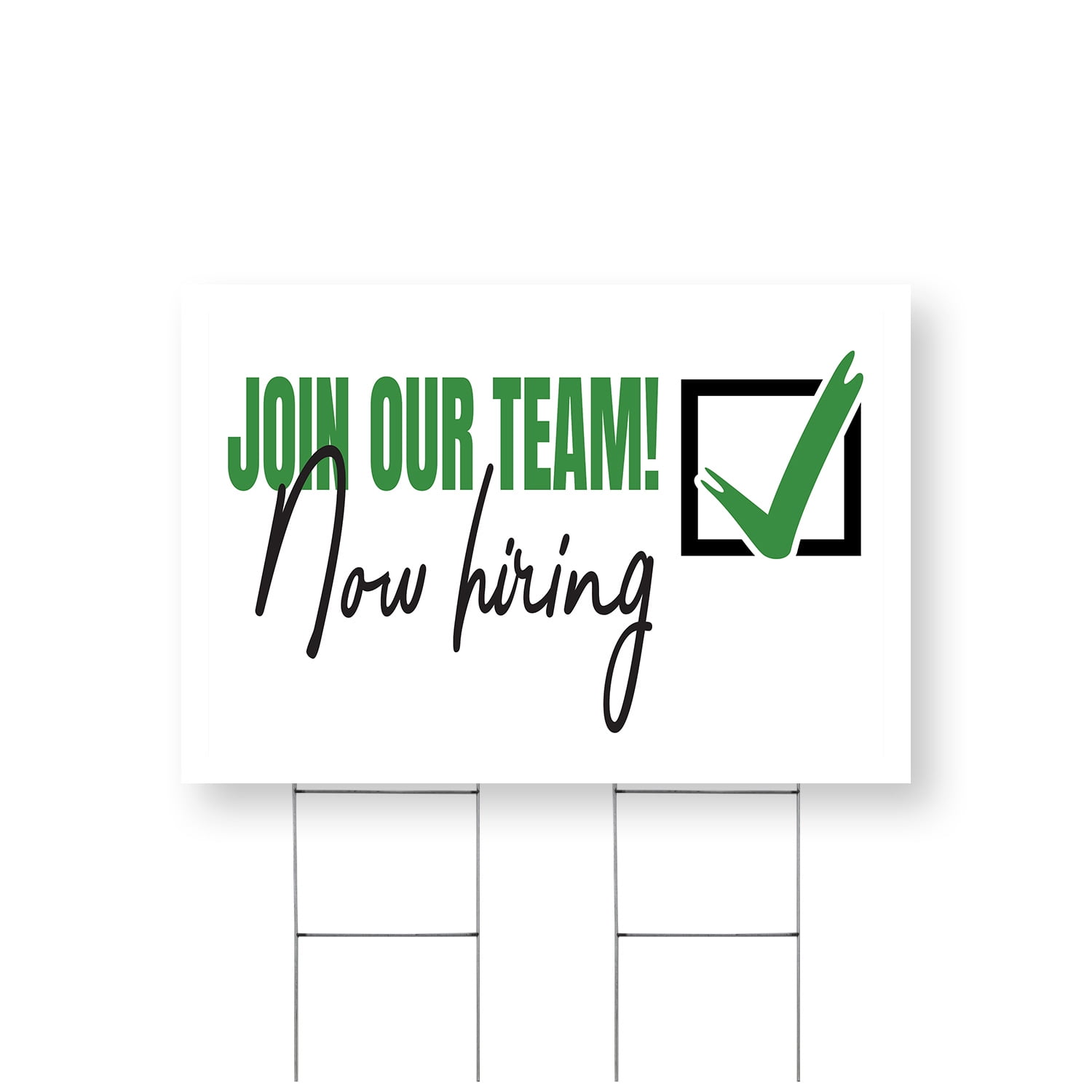 Join Our Team Now Hiring Yard Sign 24 Inch x 36 Inch Double Sided ...