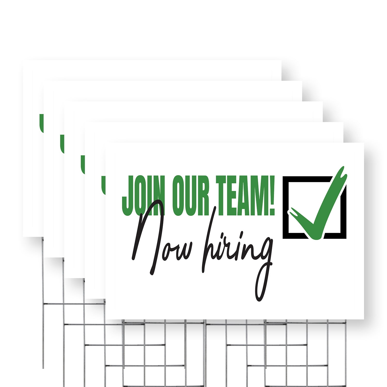 Join Our Team Now Hiring Yard Sign 5 Pack of 24 Inch x 36 Inch Double ...