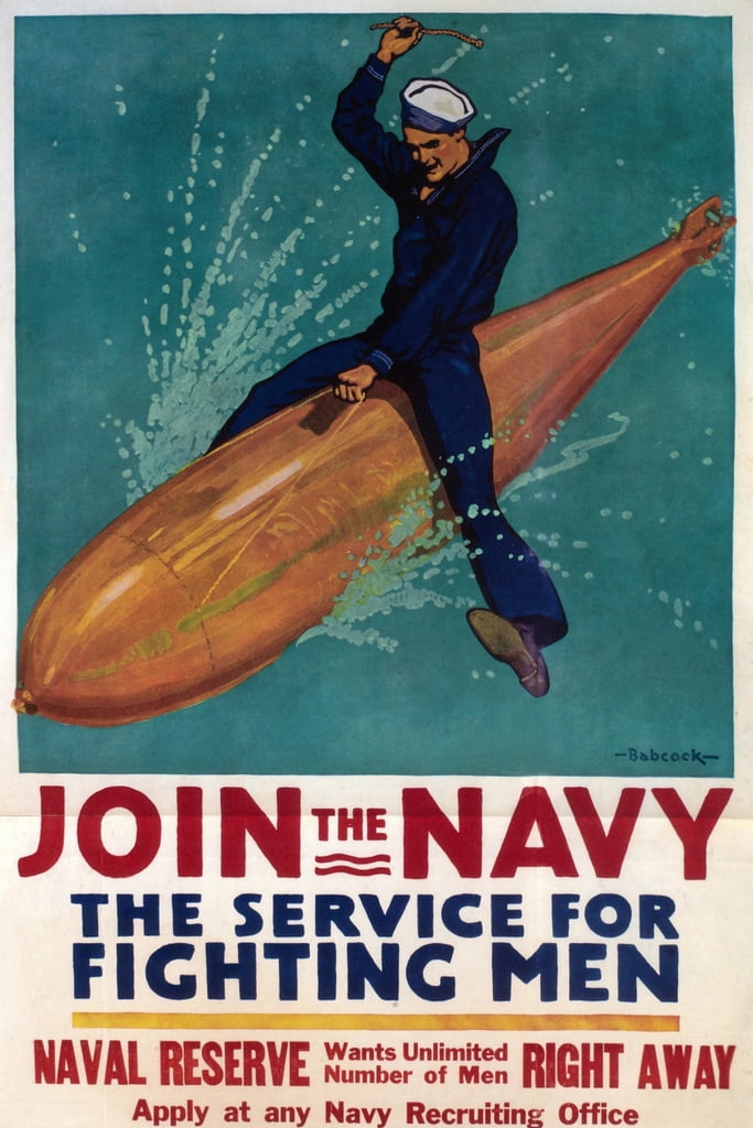 Join The Navy WPA Navel Reserve Vintage Cool Wall Art Print Poster ...
