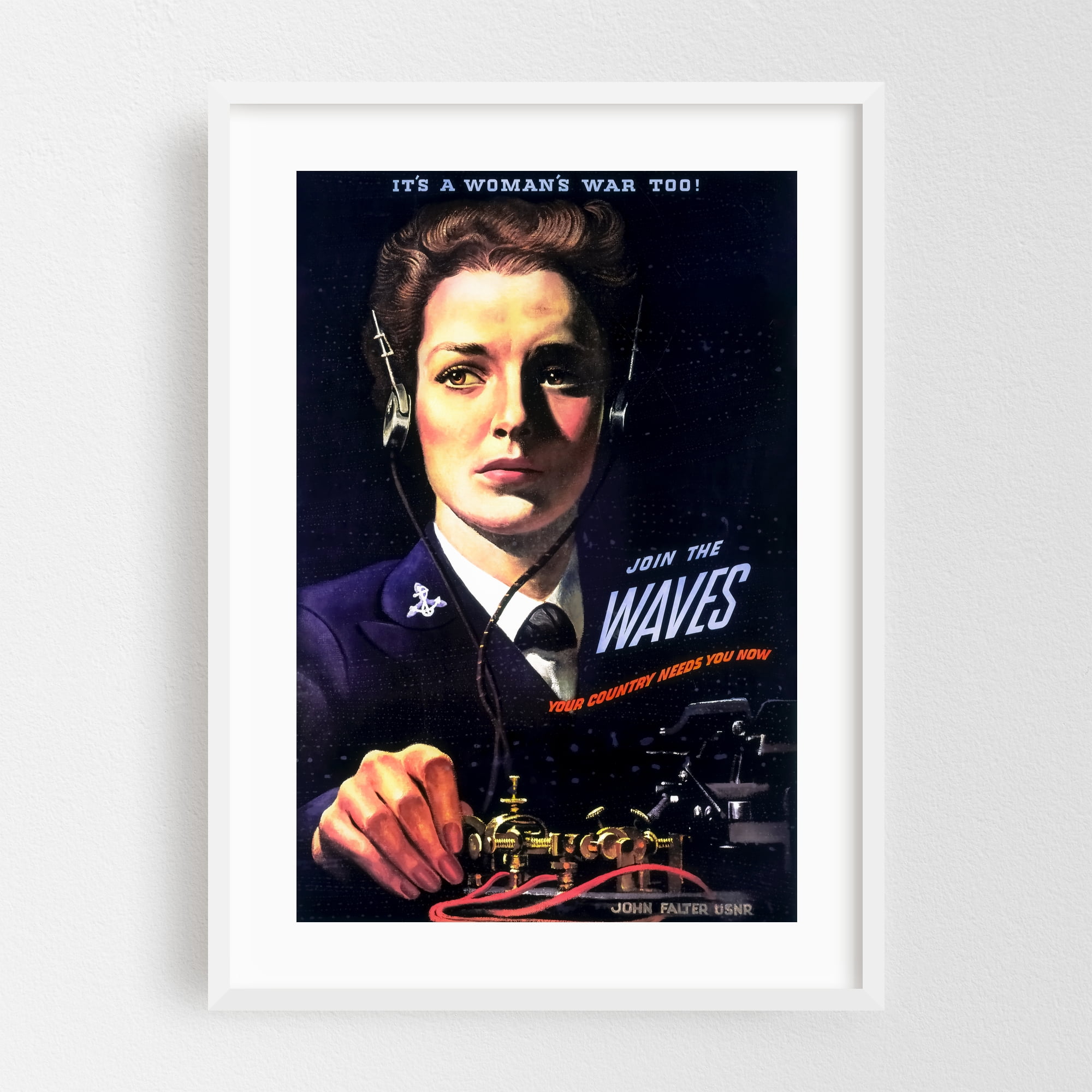 "Join The Waves - It's A Woman's War Too!" Revived Digital WWII Poster ...